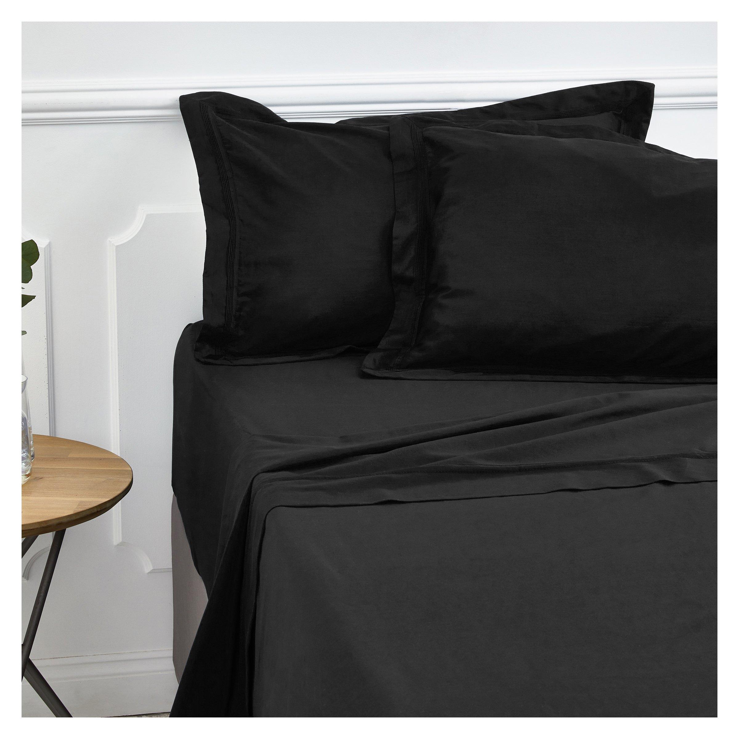300TC Black Flat Sheets (3188791) | Loads of Living