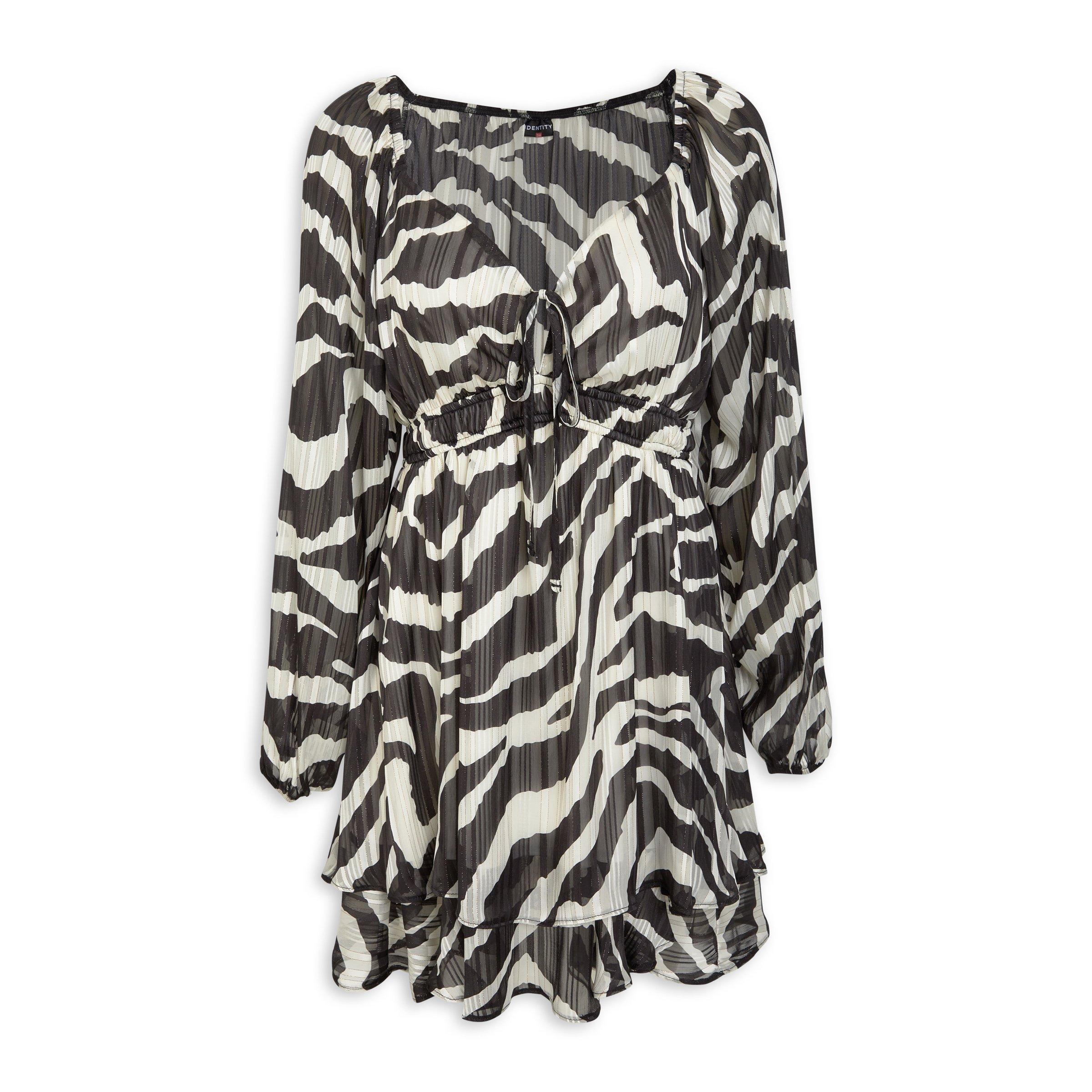 Zebra Print Fit and Flare Dress (3188833) | Identity