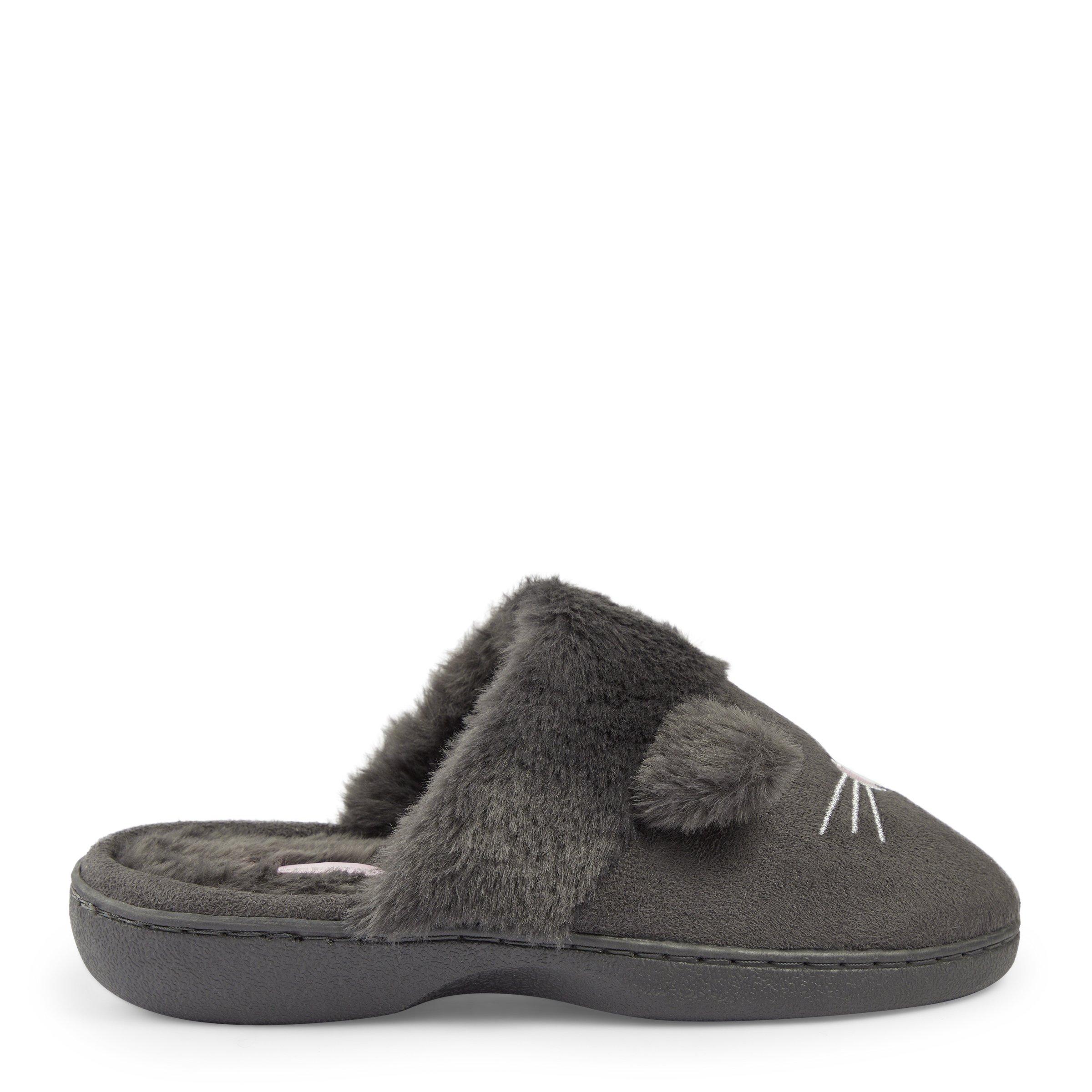 Grey Embroidery Slippers (3189143) | Identity