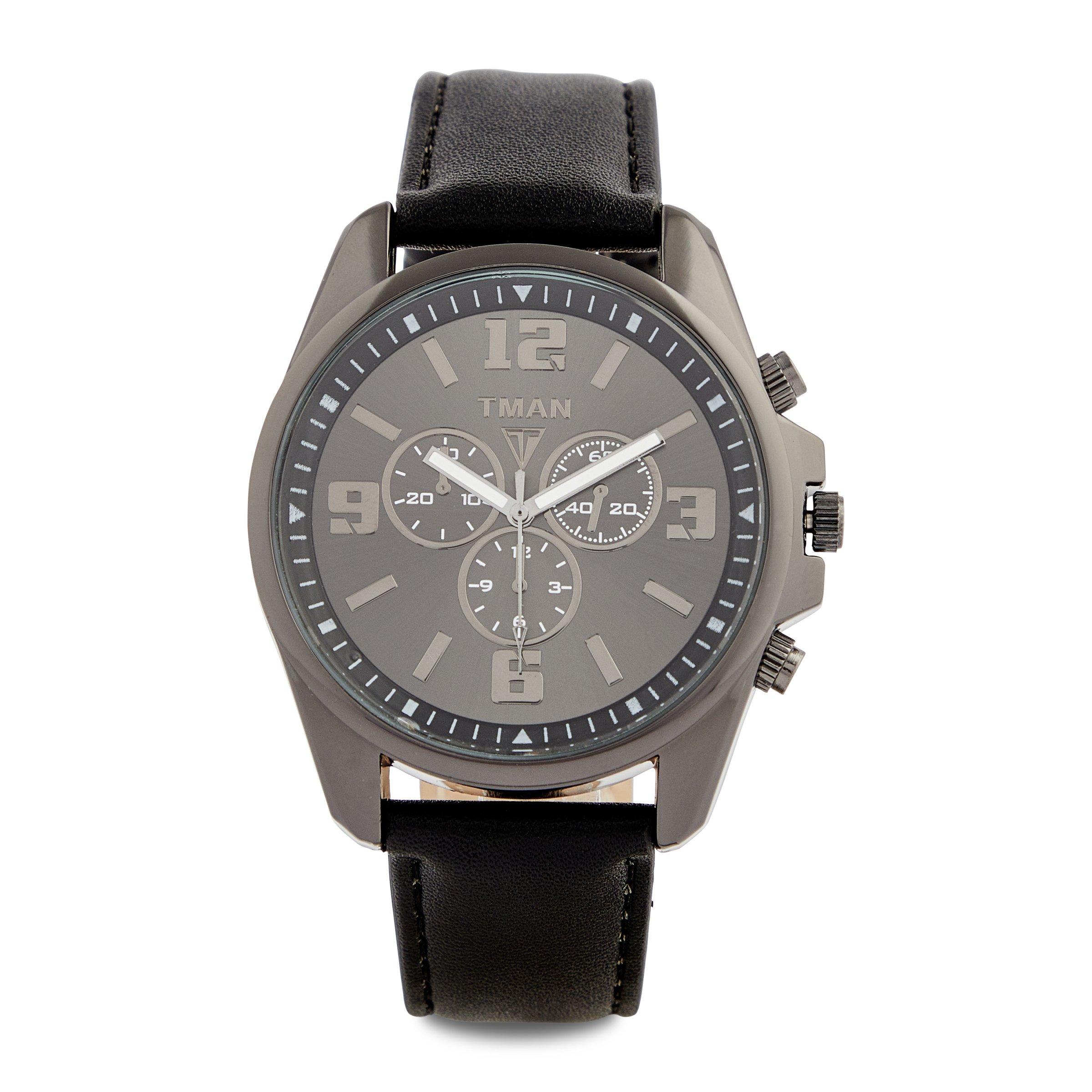 Black Dial PU Strap Watch (3189330) | Truworths