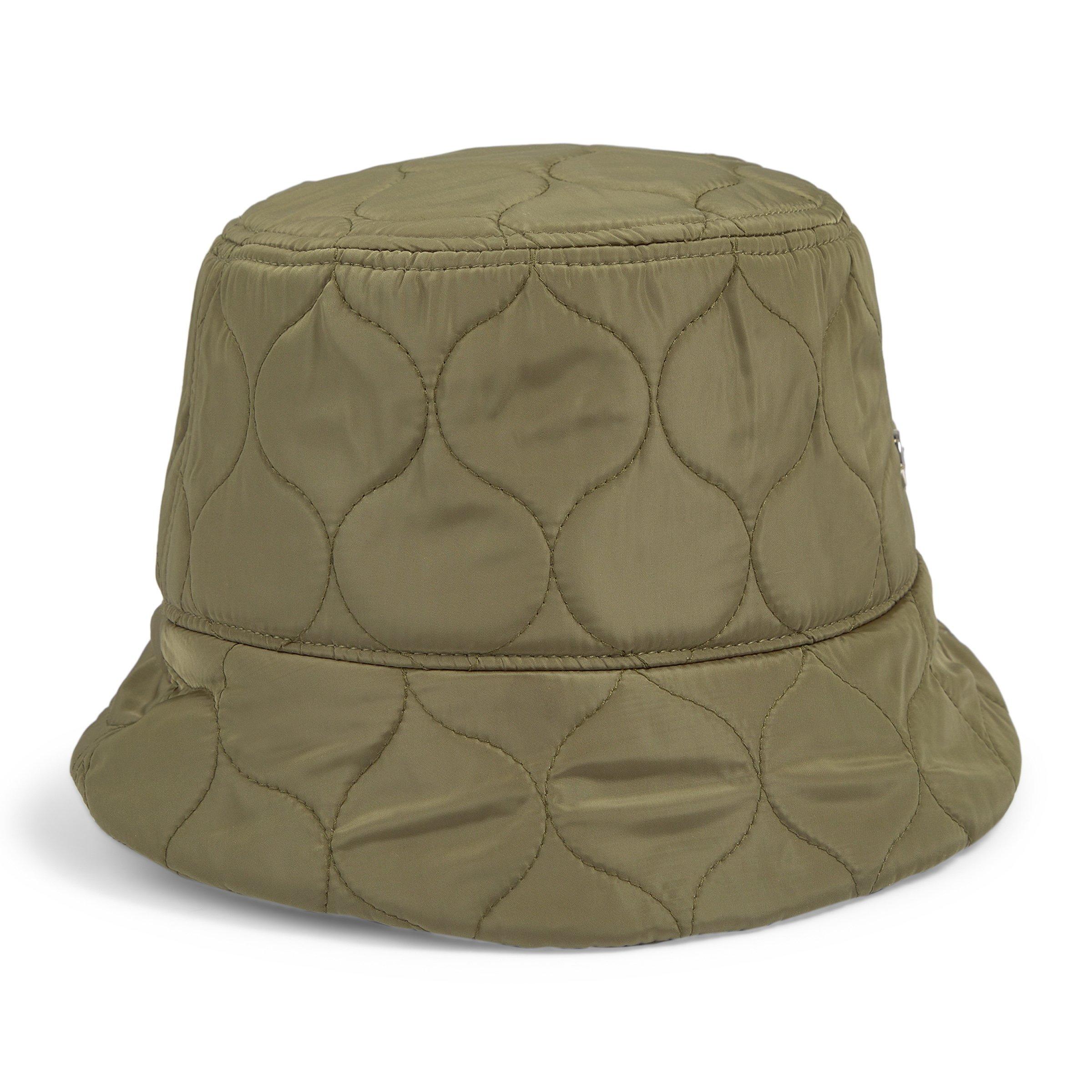 Khaki Green Quilted Bucket Hat (3189343) | Identity