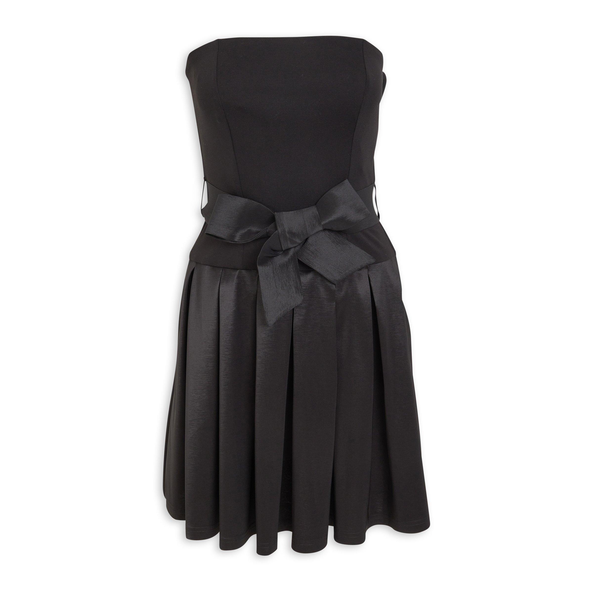 Black Ra Ra Dress with Tie Belt (3189530) | Truworths