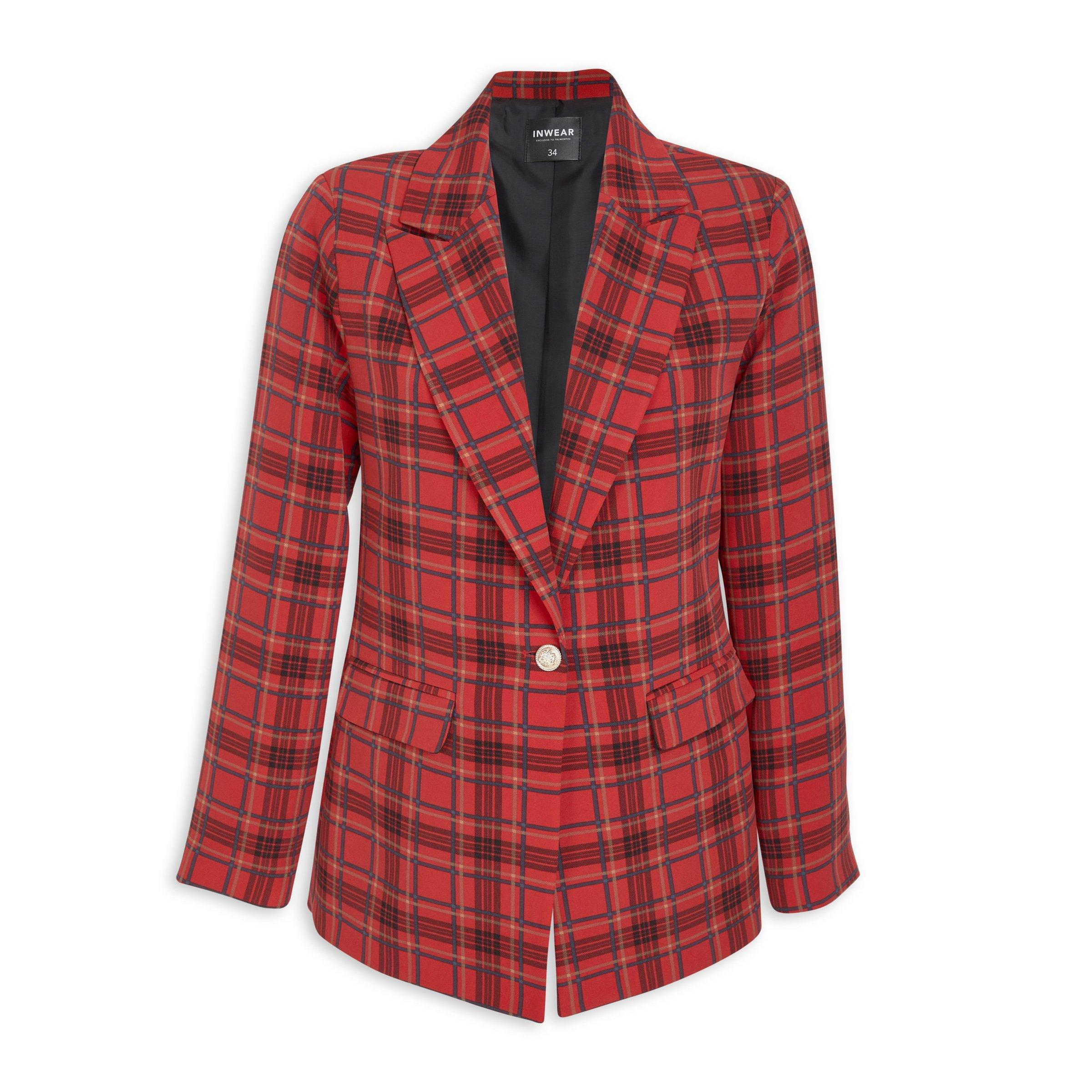 Red Check Blazer (3189585) | Inwear