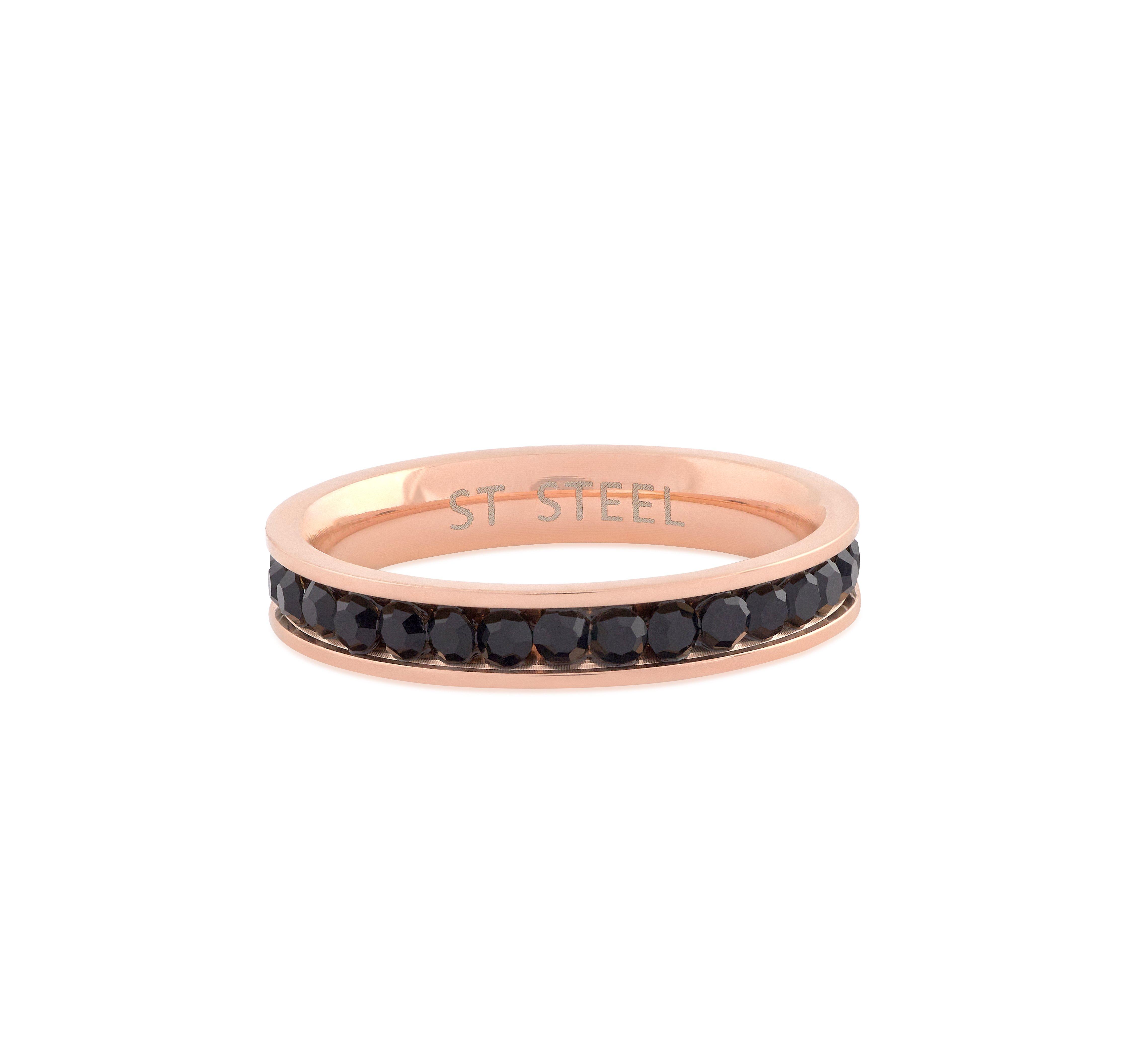 Rose Gold And Black Eternity Band (3189599) | Stainless Steel