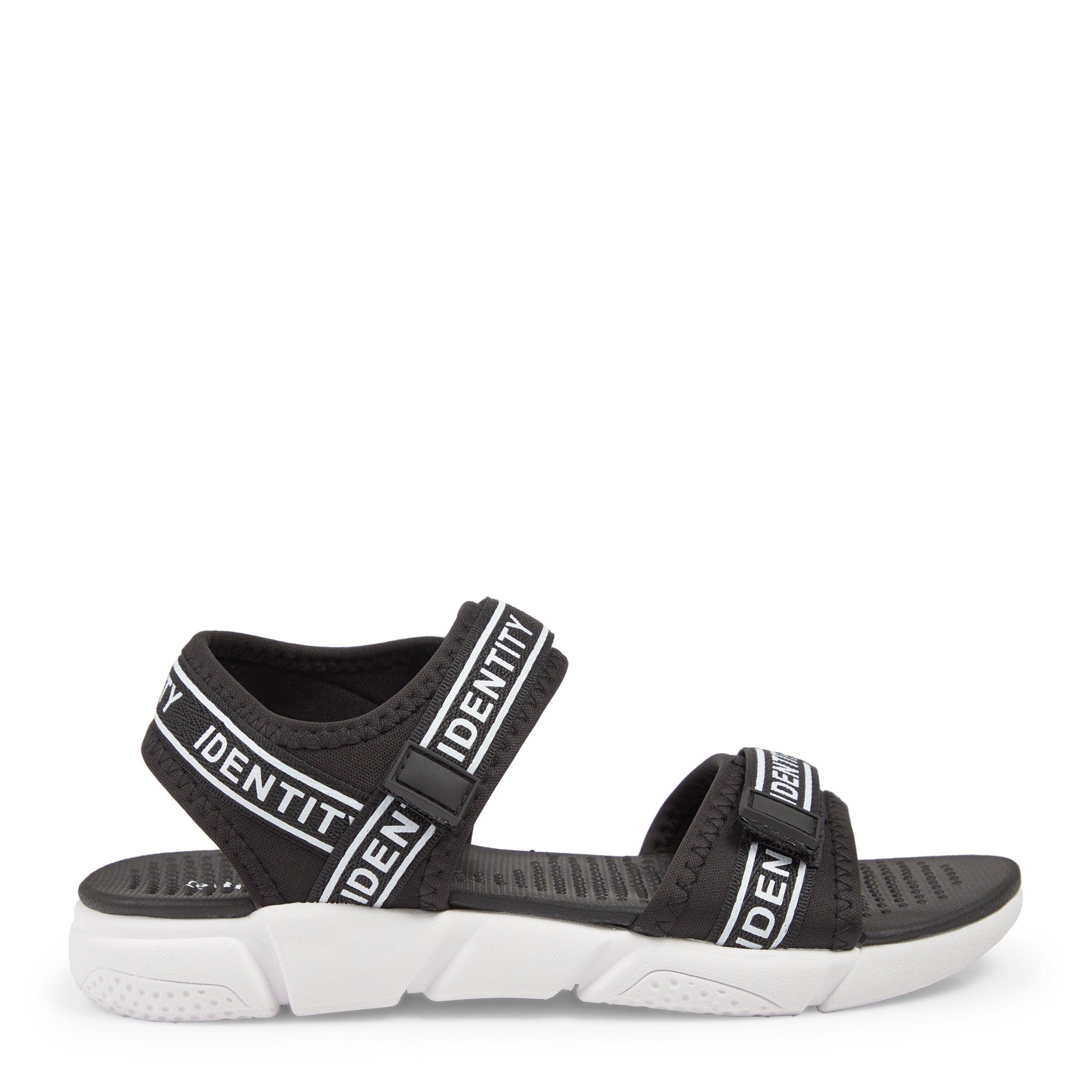 Black and White Sporty Sandals (3189707) | Identity