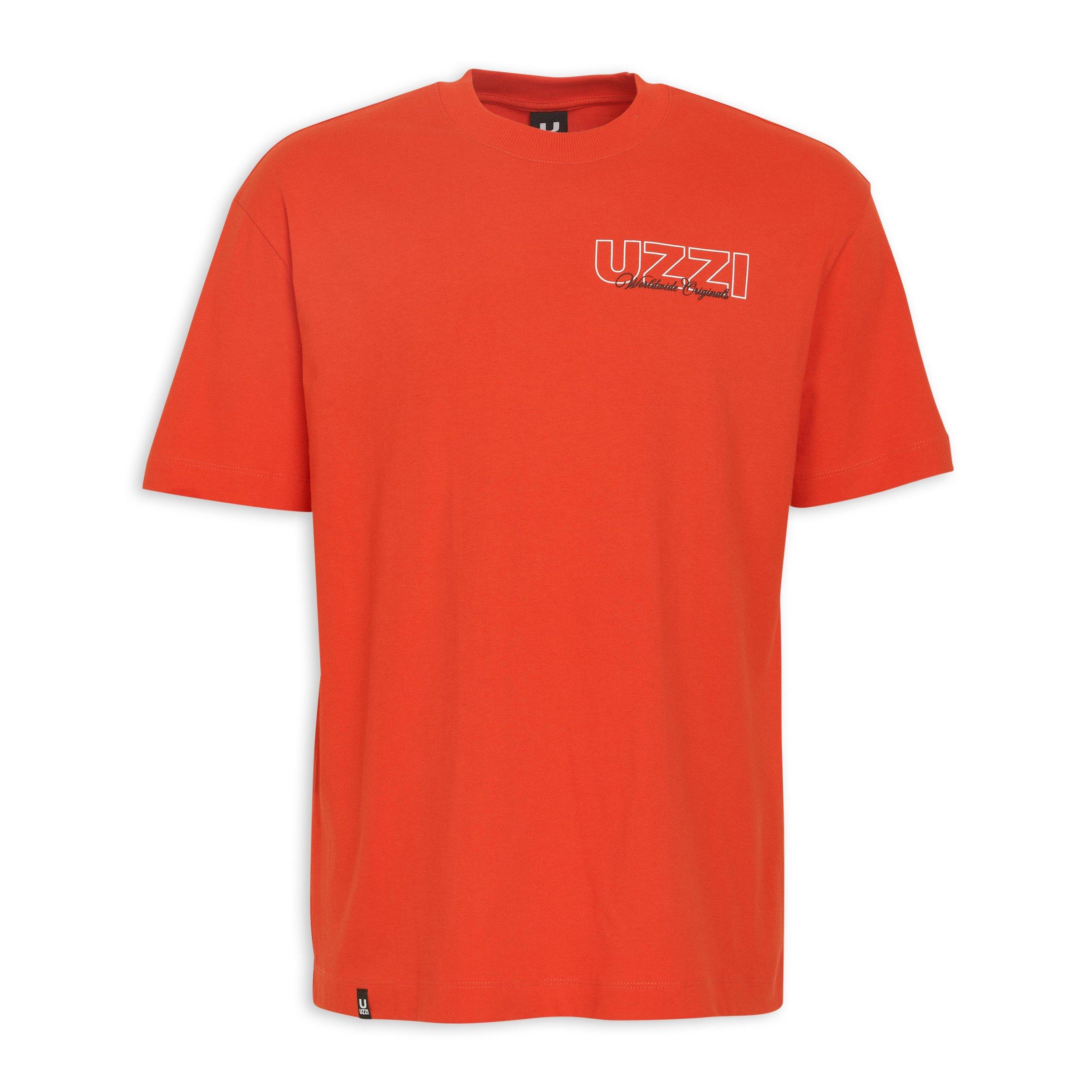 Orange Branded Loose Fit T-shirt (3189859) | UZZI