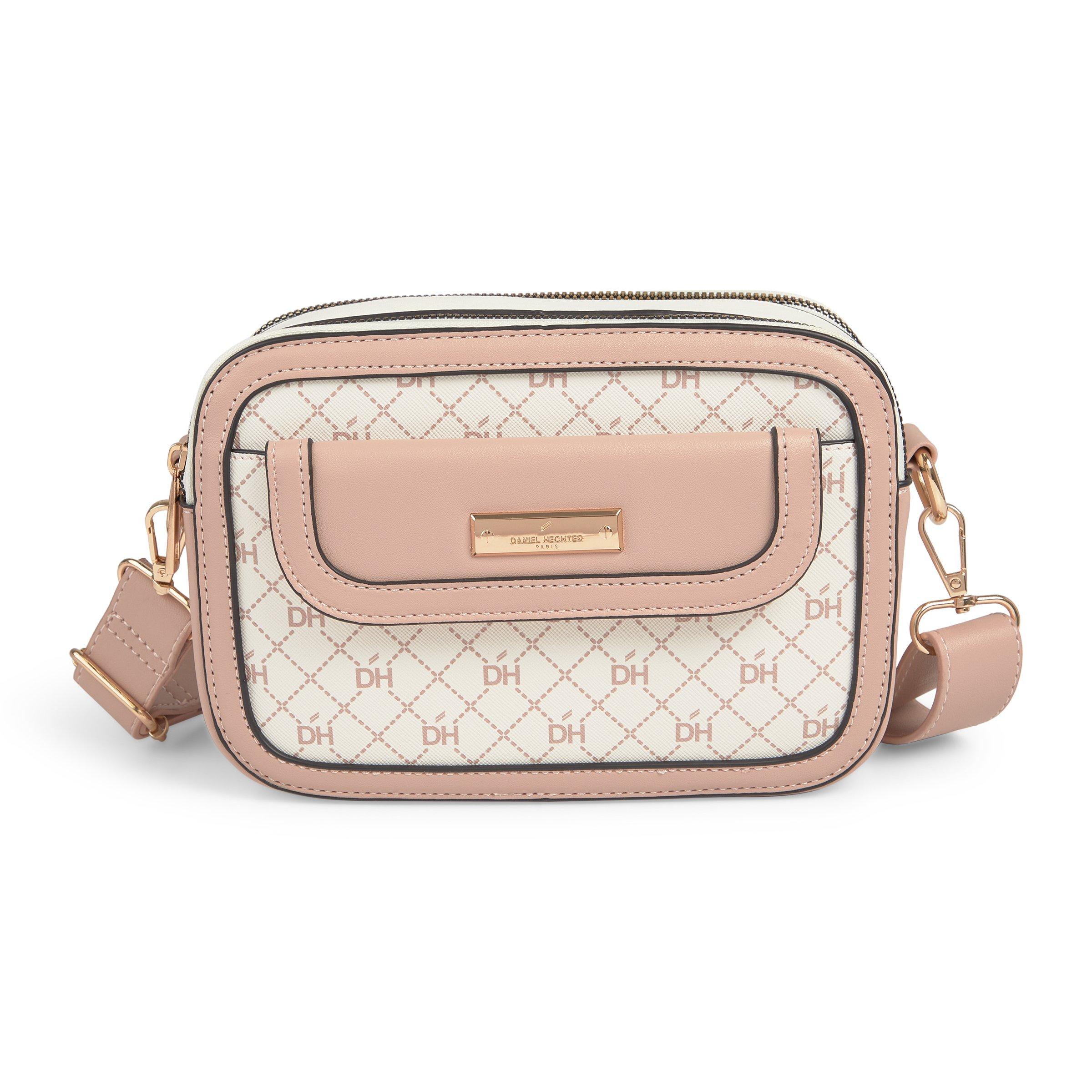 Beige and Pink Logo Print Bag (3190022) | Daniel Hechter
