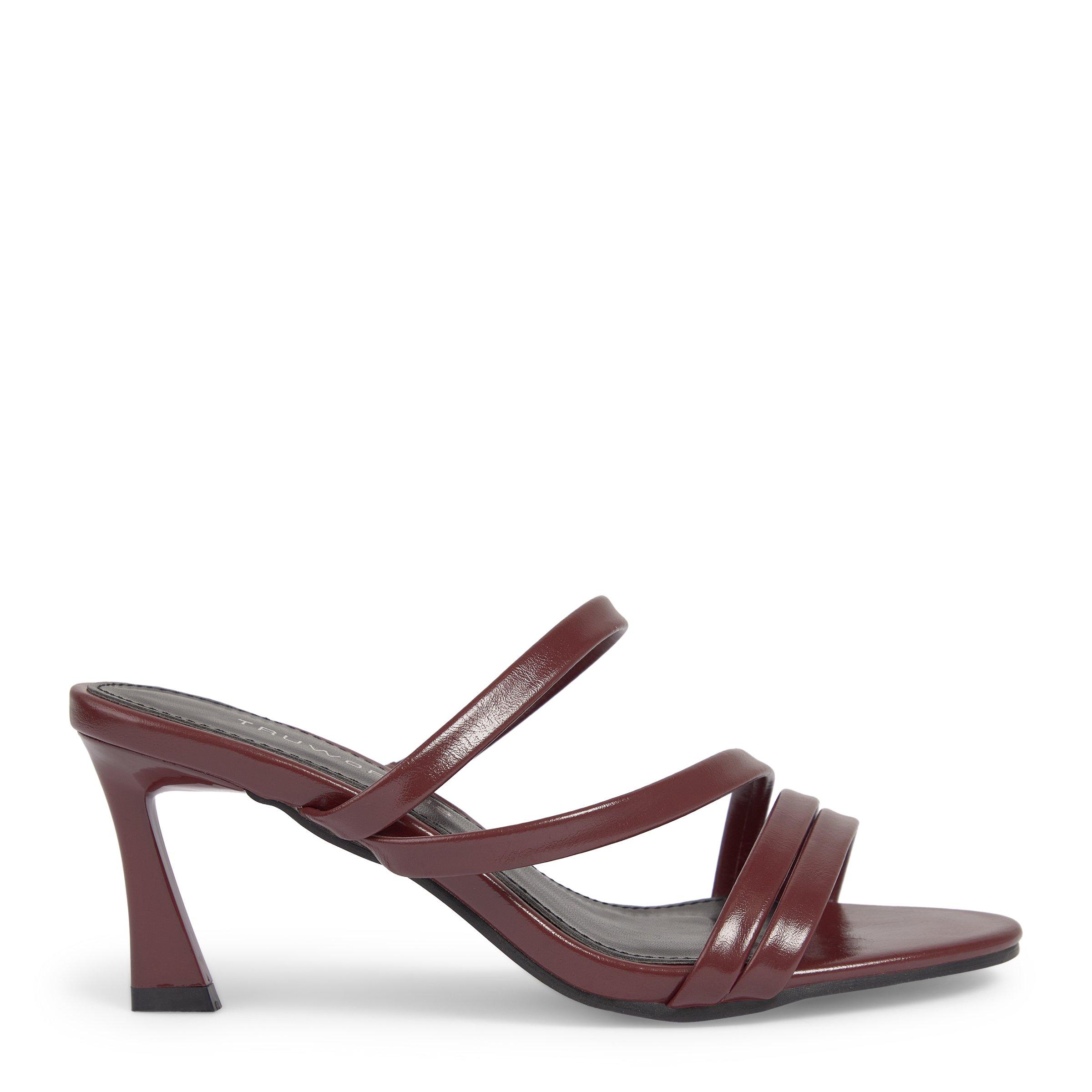 Maroon Strappy Mule Heels (3190070) | Truworths