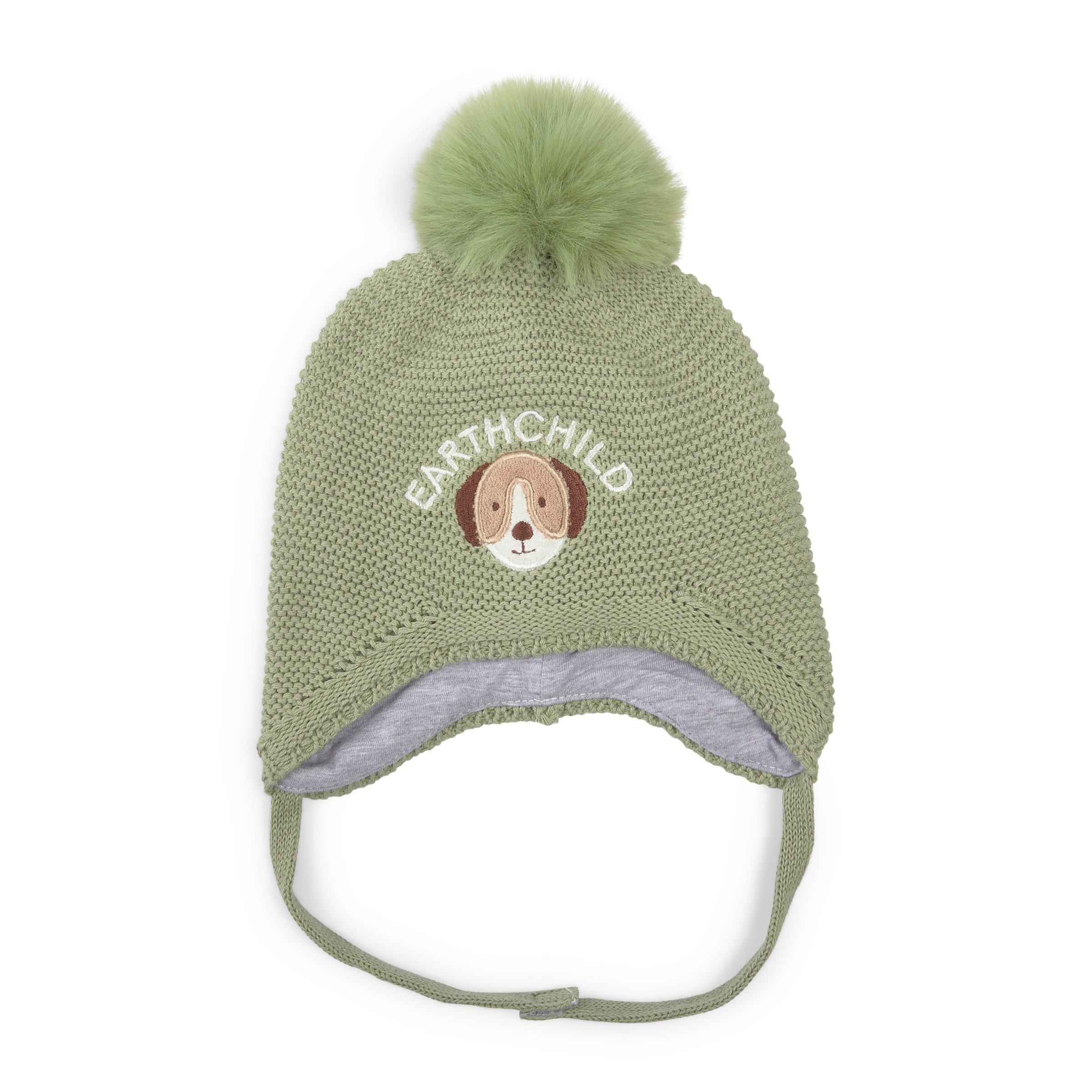 Baby Boys Green Dog Trapper Beanie (3190089) | Earthchild