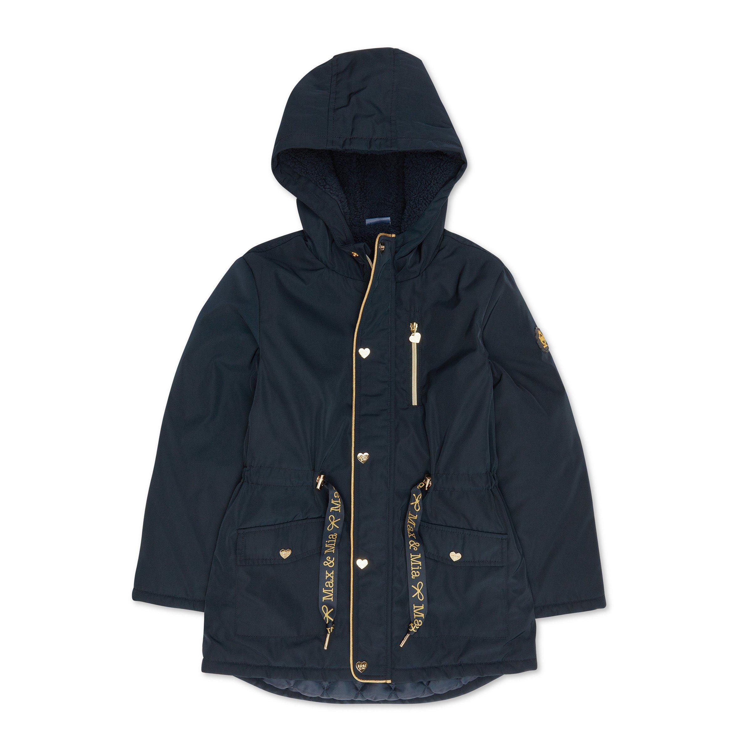 Girls Navy Parka Jacket (3190144) | Max & Mia