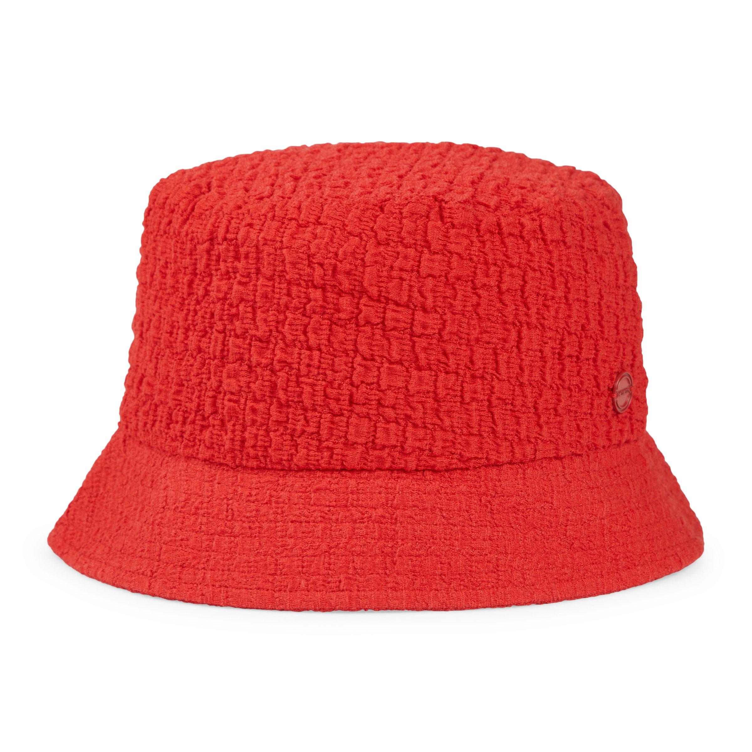 Red Textured Bucket Hat (3190167) | Hey Betty