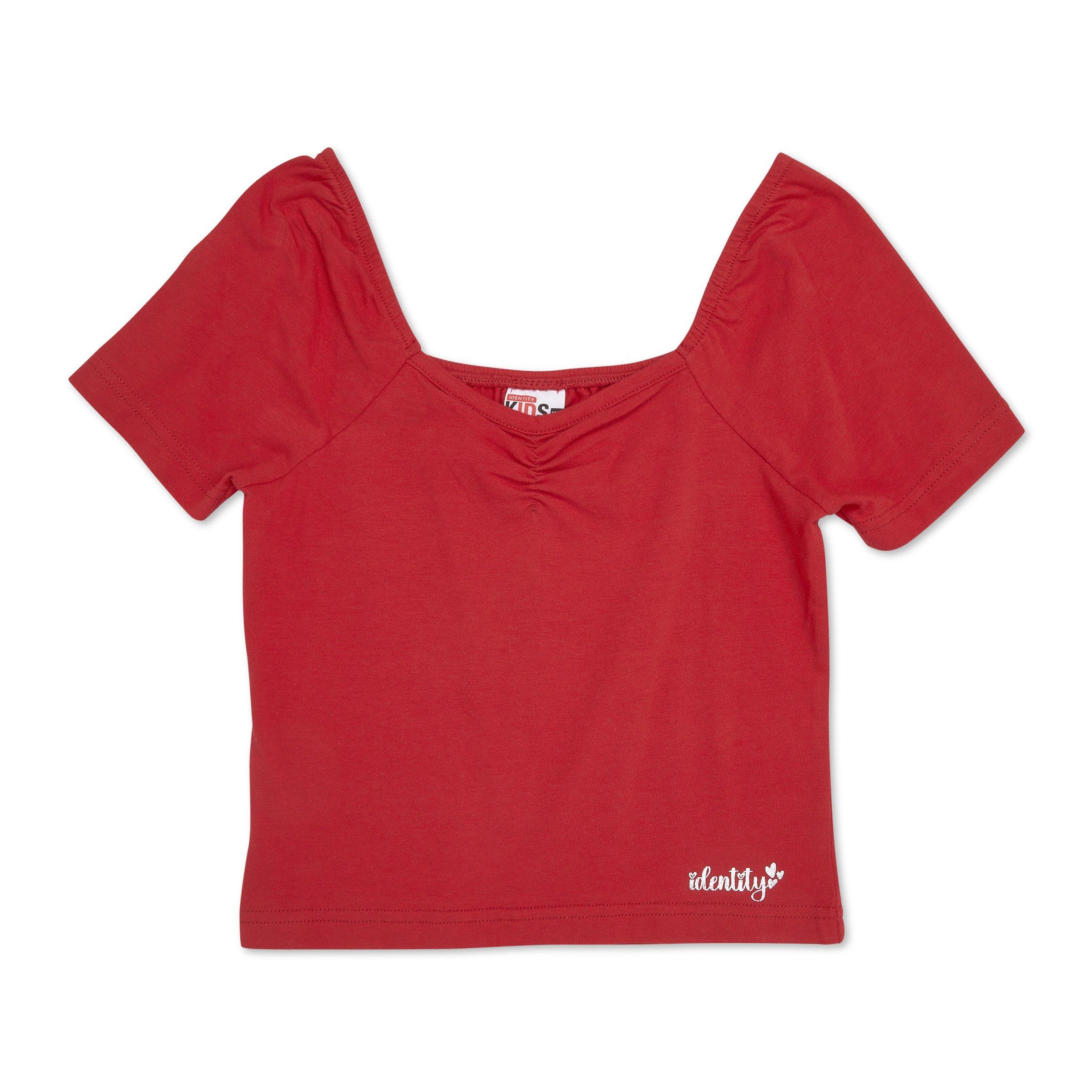 Girls Red Cropped T-shirt (3190242) | Identity