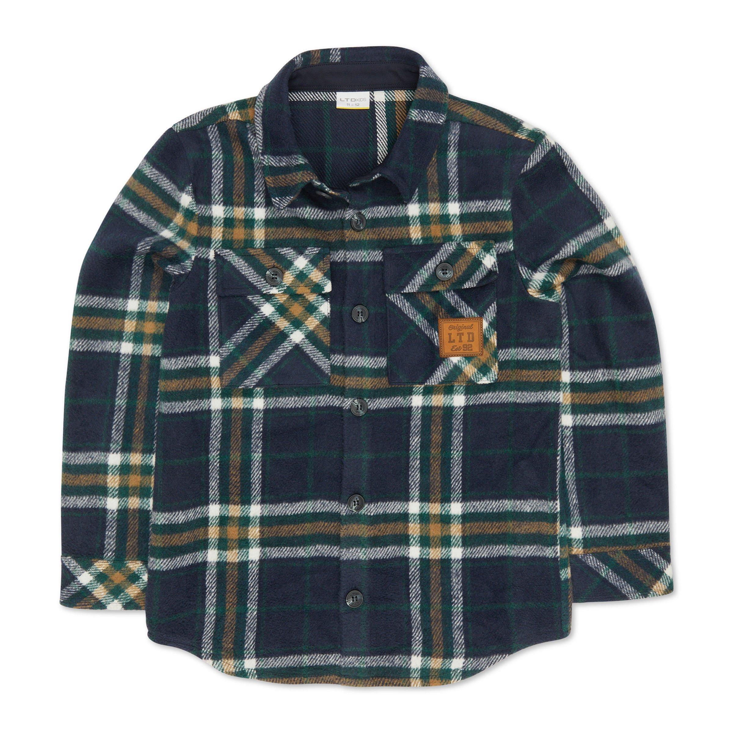 Boys Blue Check Shacket (3190315) | LTD Kids