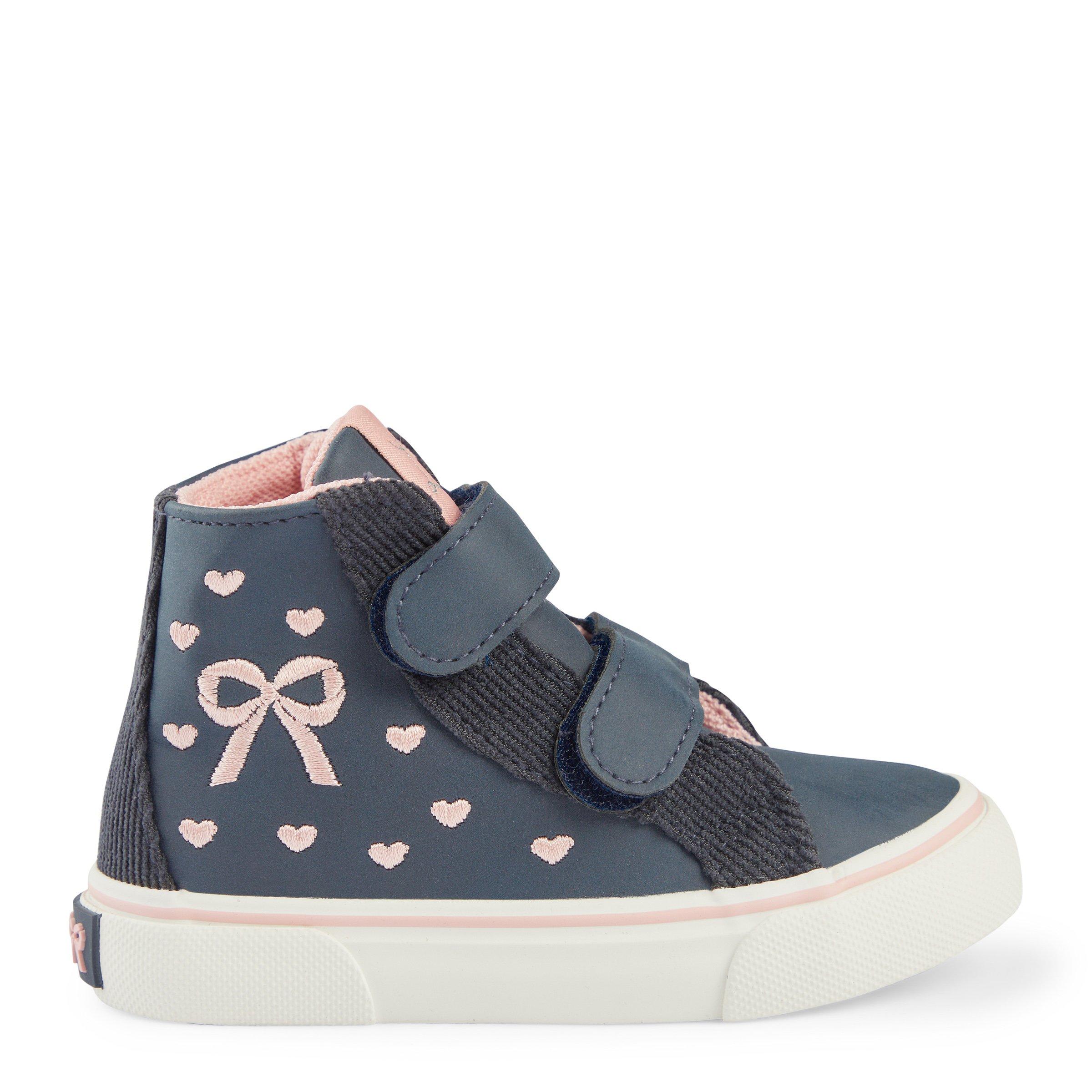 Baby Girls Navy Hi-top Sneakers (3190642) | LTD Kids