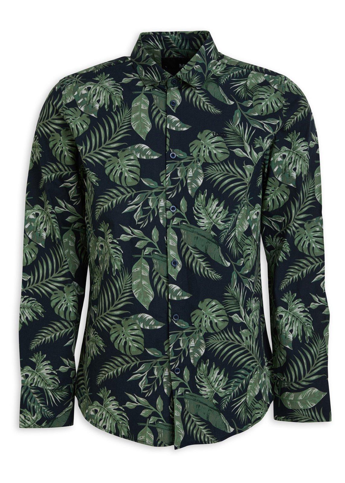 Green Leaf Print Shirt (3190861) | UZZI