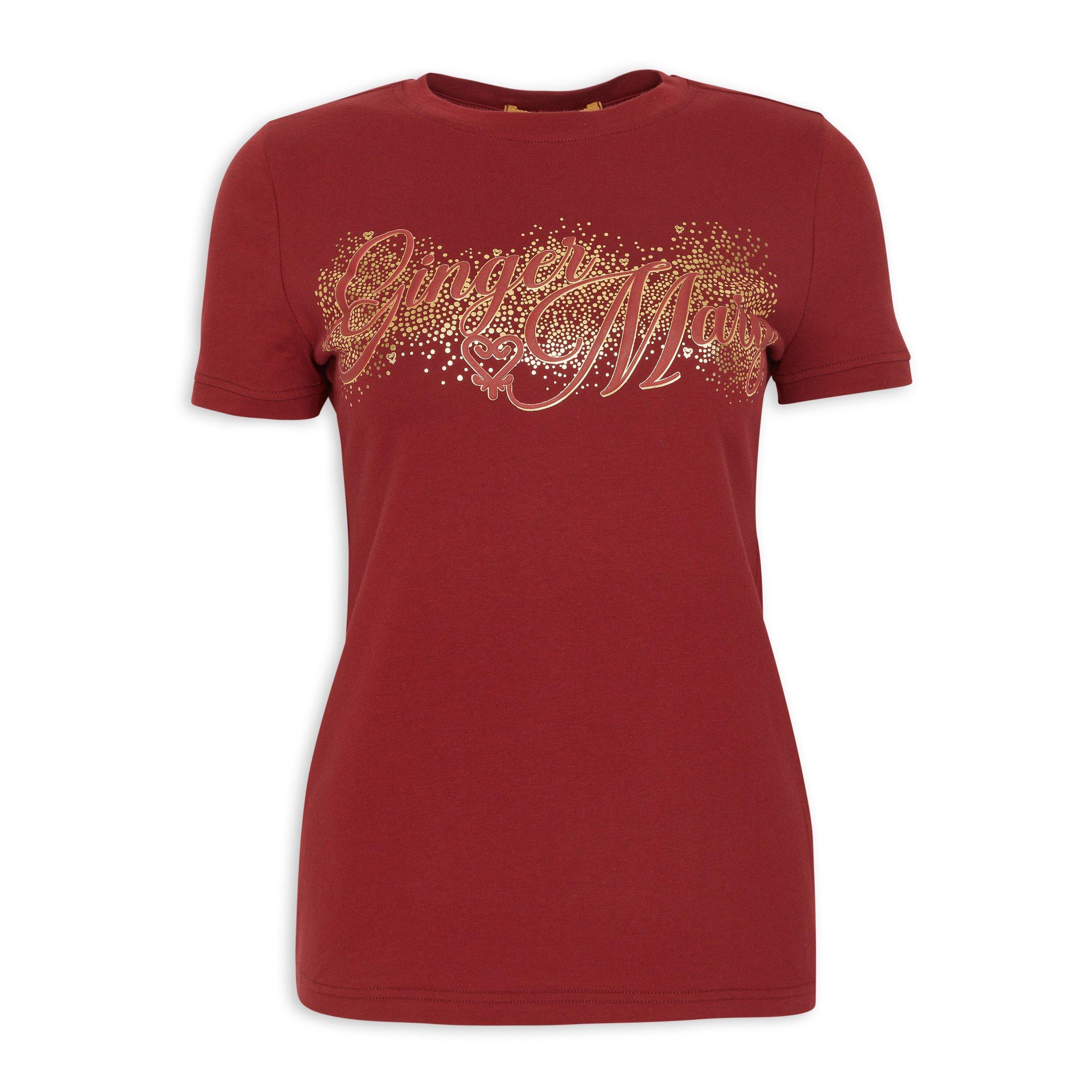 Dark Red Fitted T-shirt (3191188) | Ginger Mary