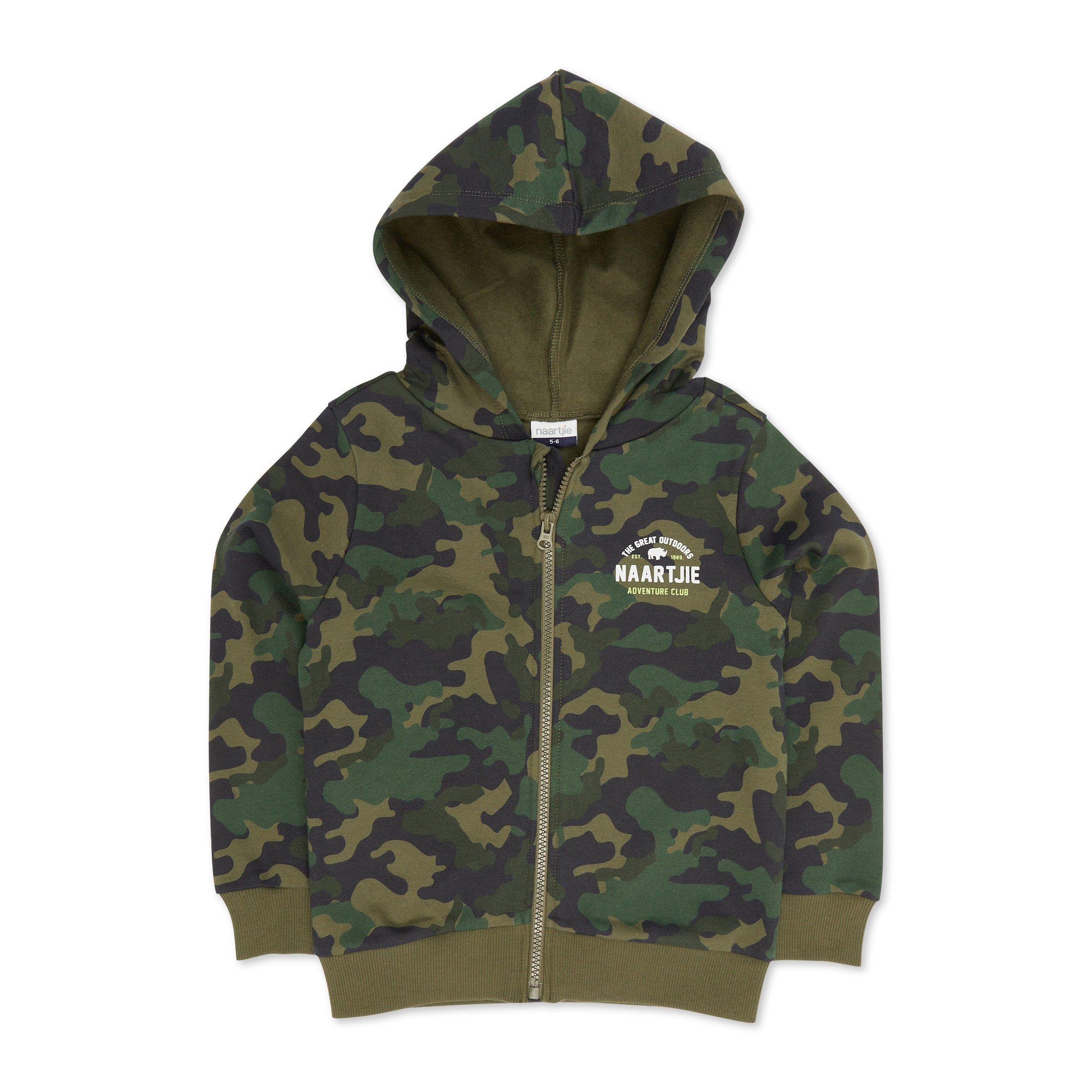 Kid Boys Green Camo Print Hoodie (3191217) | Naartjie