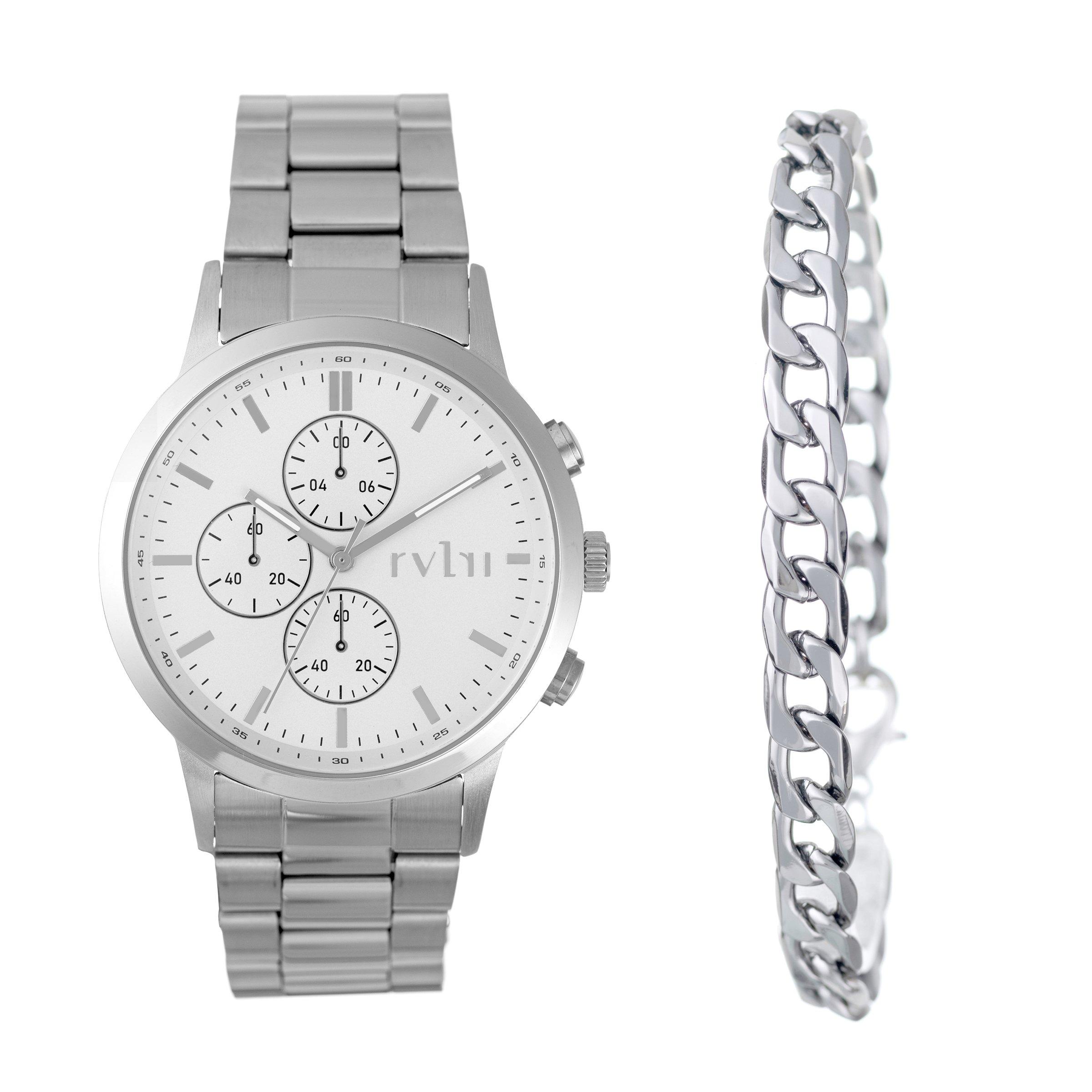Silver Watch and Bracelet Set (3191305) | RVLRI