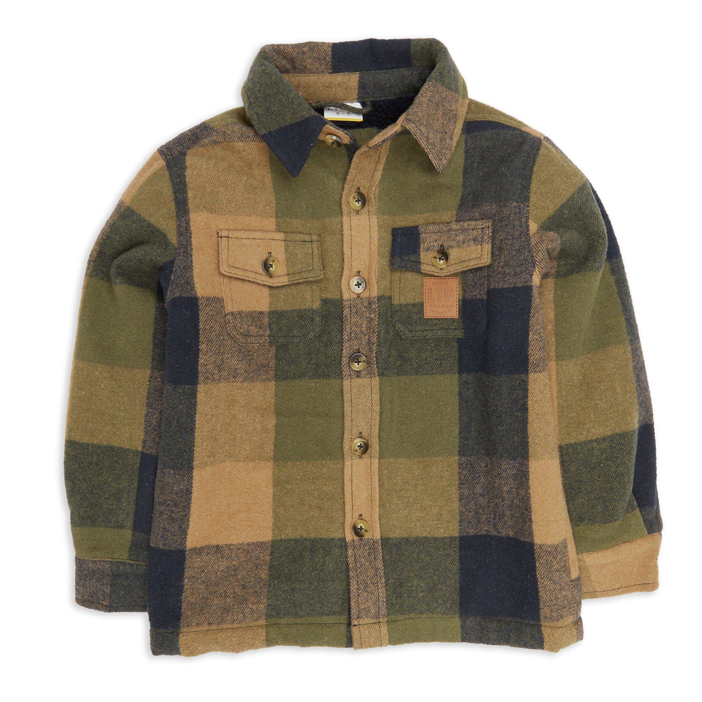 Kid Boys Green Check Shacket (3191310) | LTD Kids