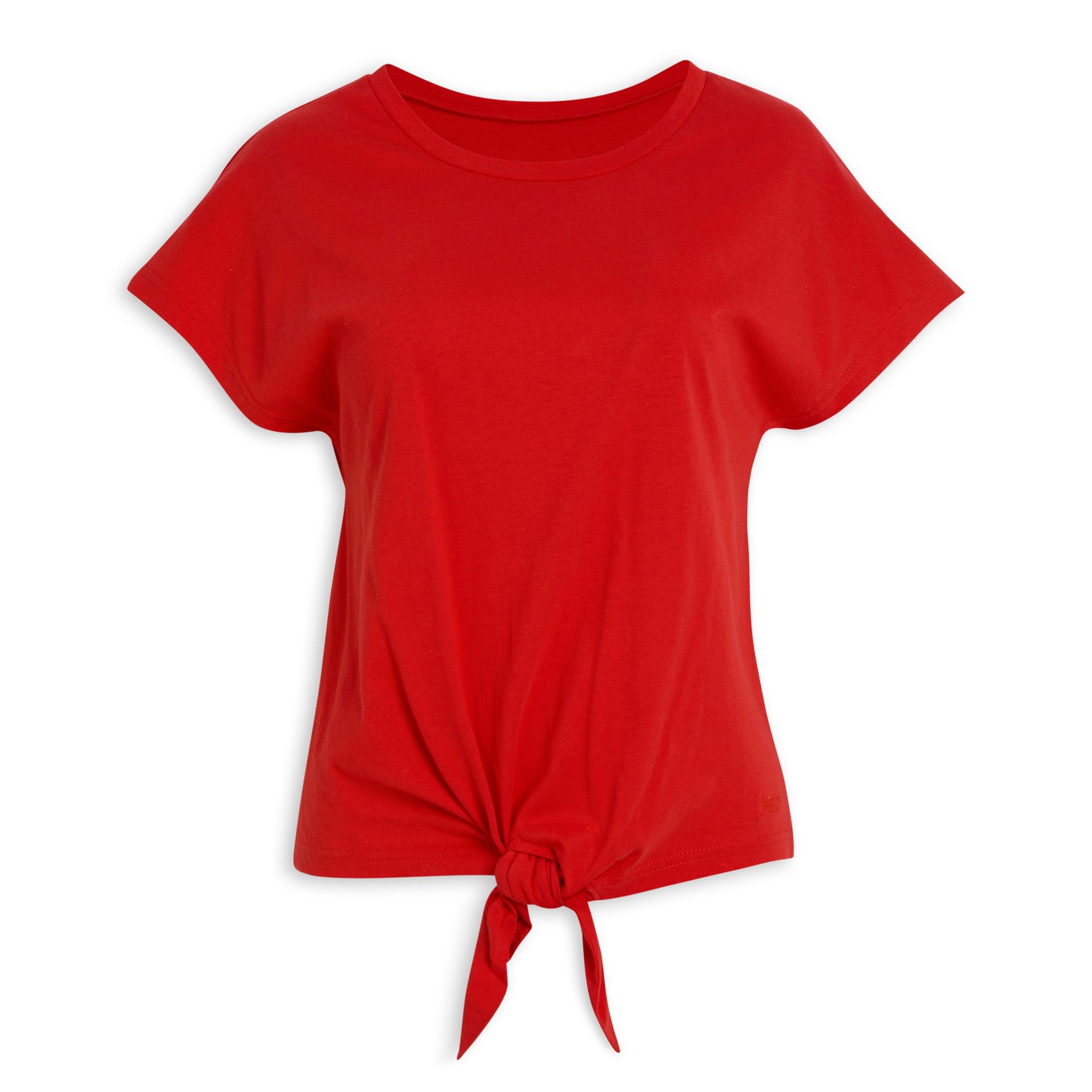 Red T-shirt with Tie Hem (3191311) | TRS