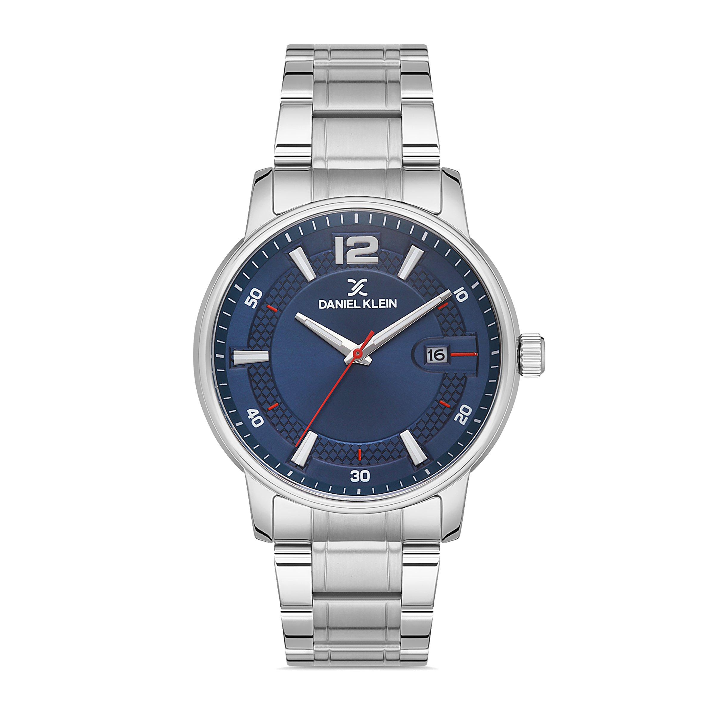 Silver Metal Blue Dial Watch (3191367) | Daniel Klein