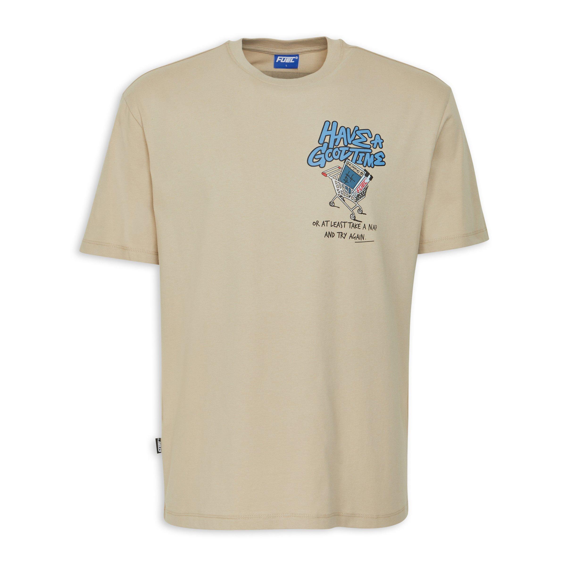 Beige Graphic T-shirt (3191385) | Fuel