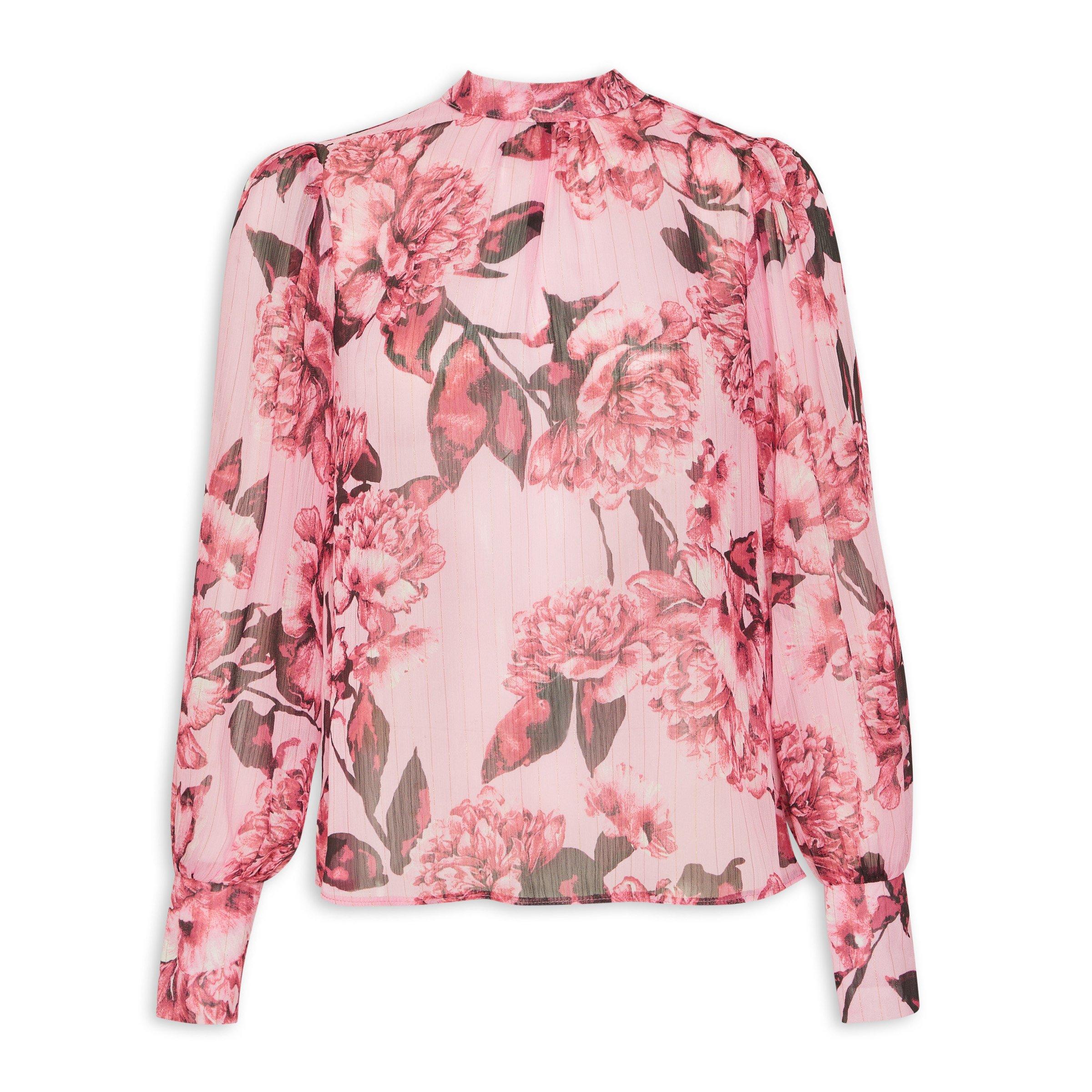 Pink Floral Print Shell Top (3191421) | Truworths