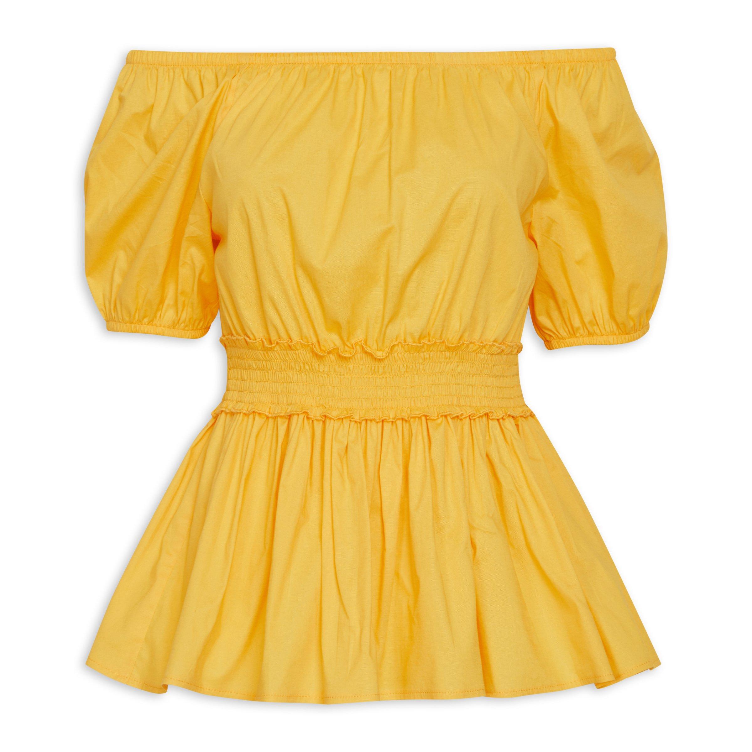 Yellow Off-the-shoulder Top (3191499) | Identity