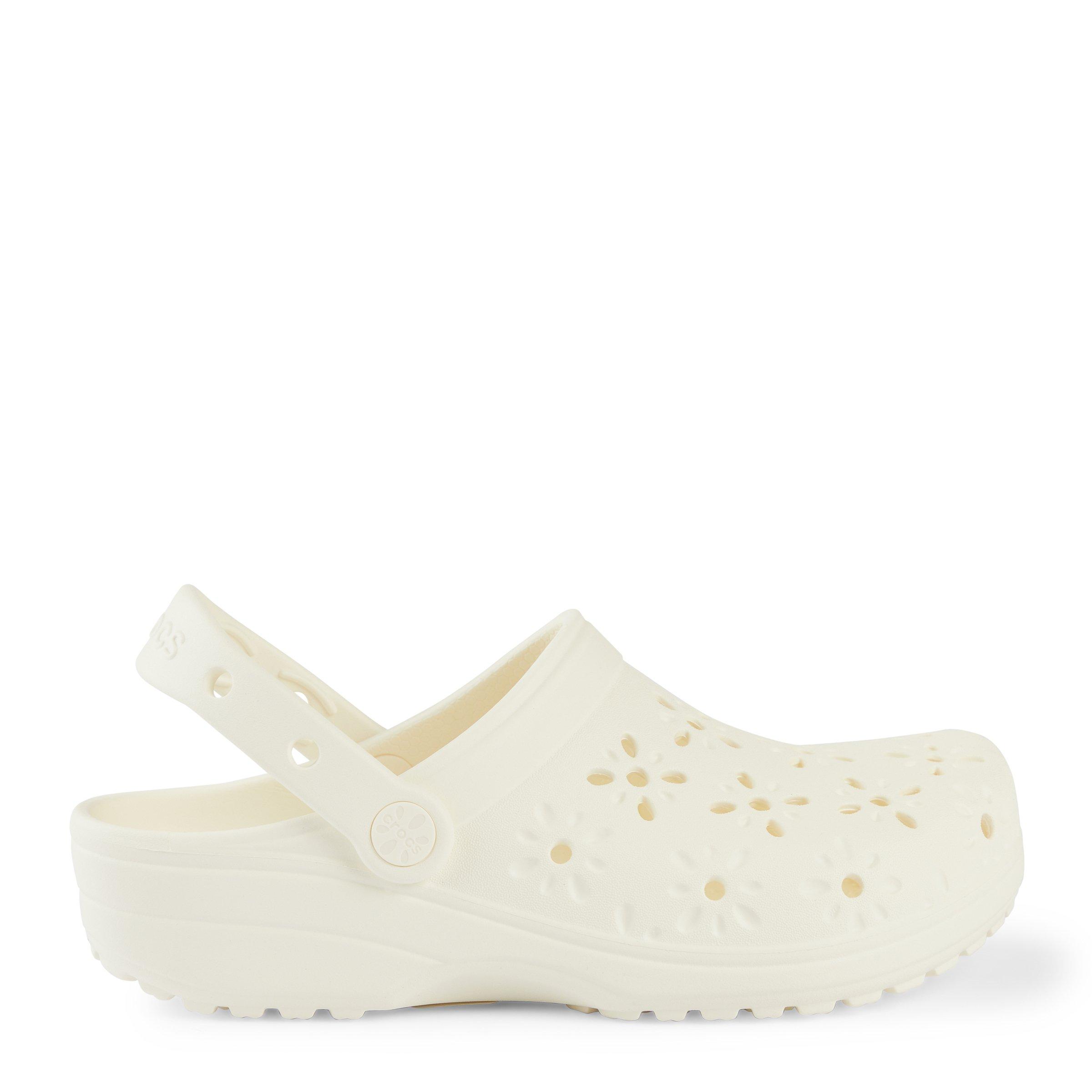 Classic Floral Cut Out Clog - Chalk (3192123) | Crocs