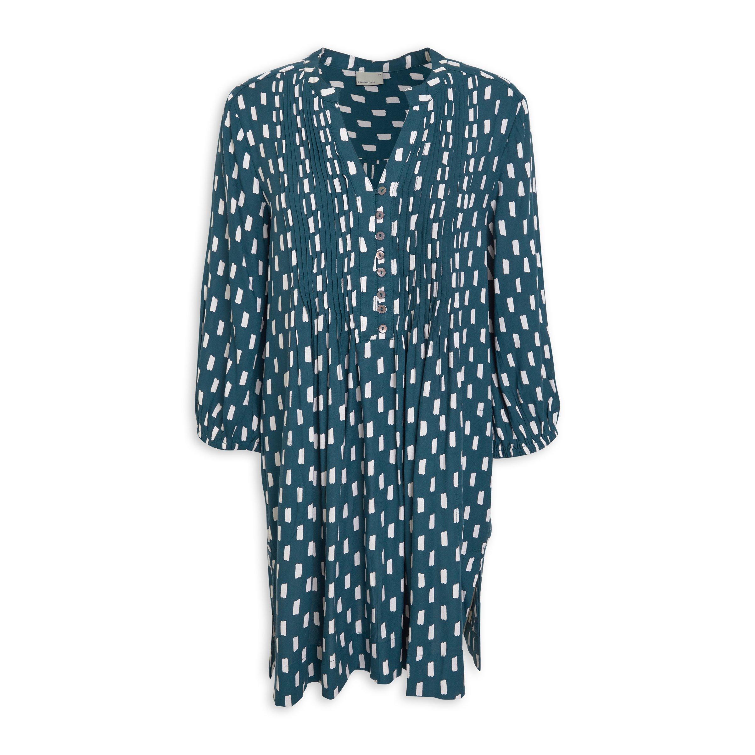 Teal Geometric Print Tunic Dress (3192158) | Earthaddict