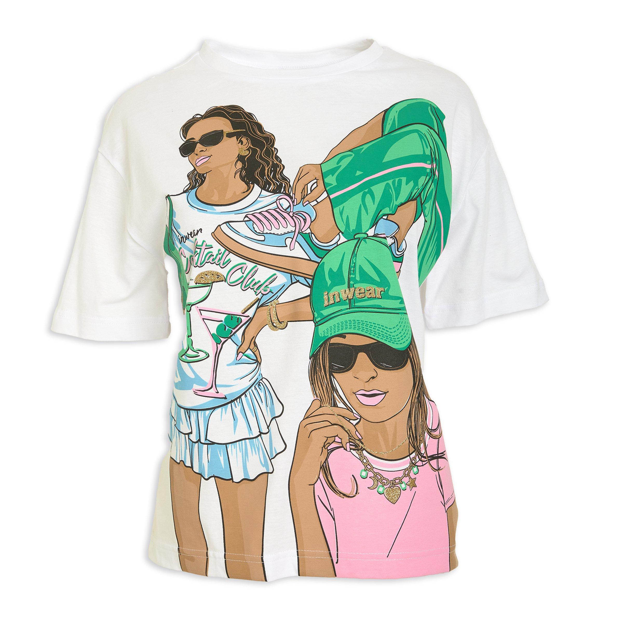 White Graphic T-shirt (3192470) | Inwear