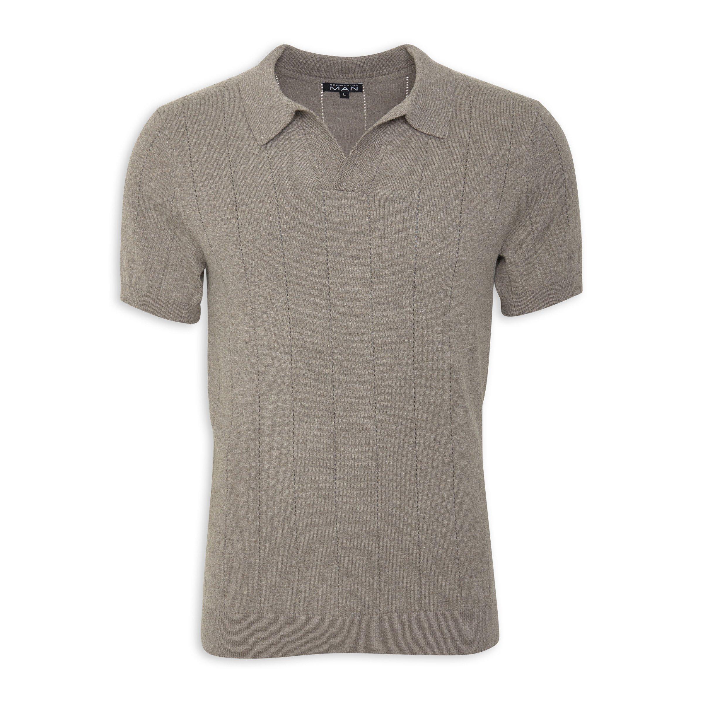 Beige Knit Golfer Shirt (3192633) | Truworths Man
