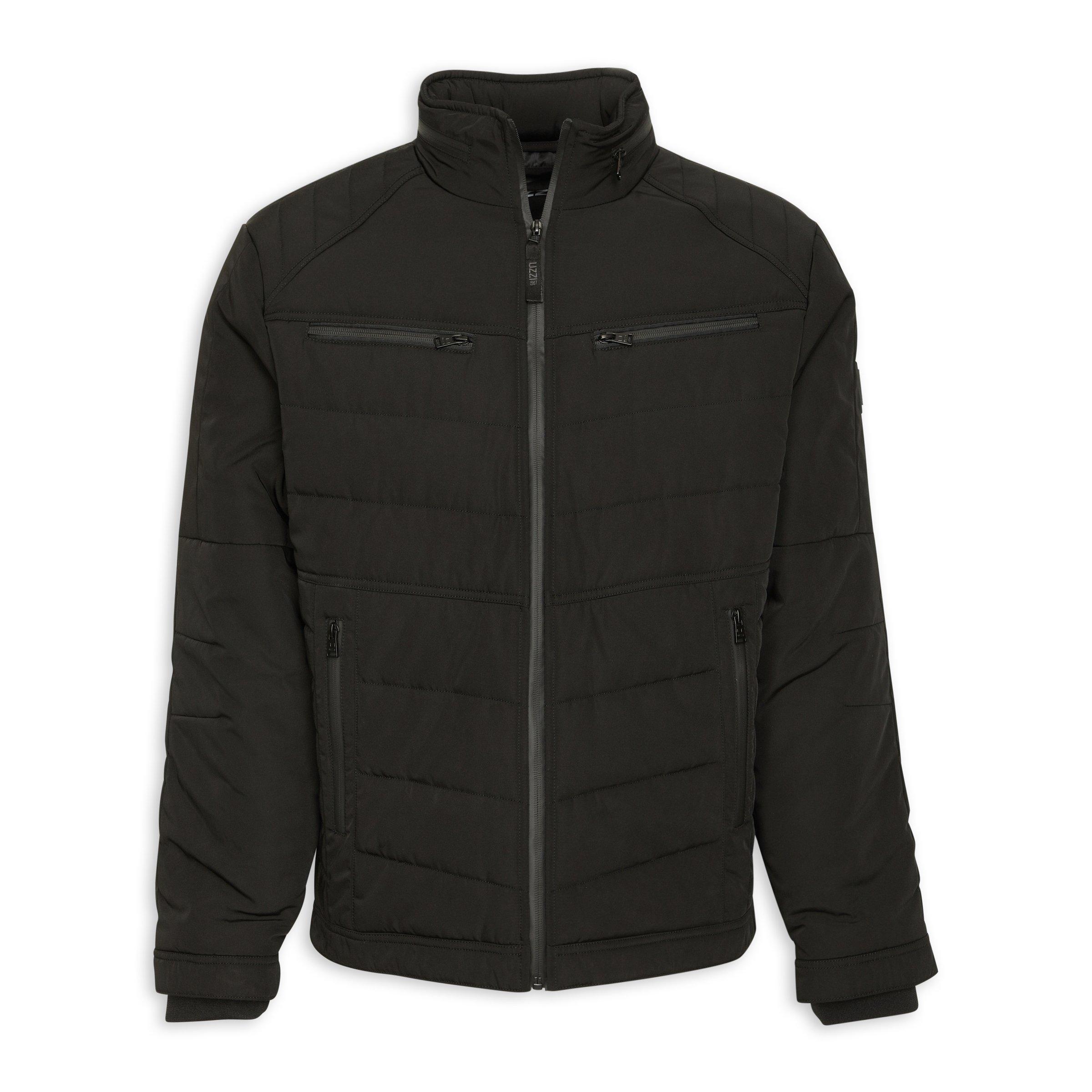 Black Quilted Puffer Jacket (3192836) | UZZI