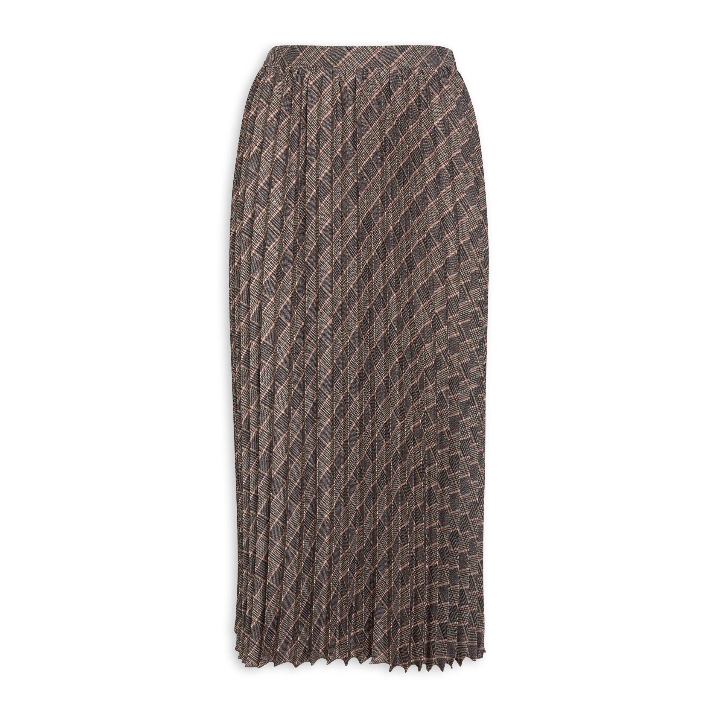 Check Print Pleated Skirt (3192849) | Truworths