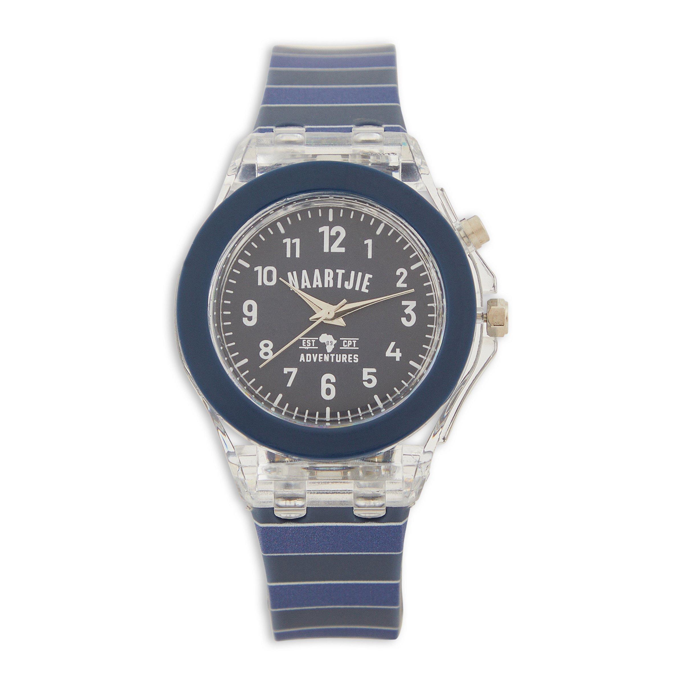 Blue Stripe Light Up Kids Watch (3192921) | Naartjie