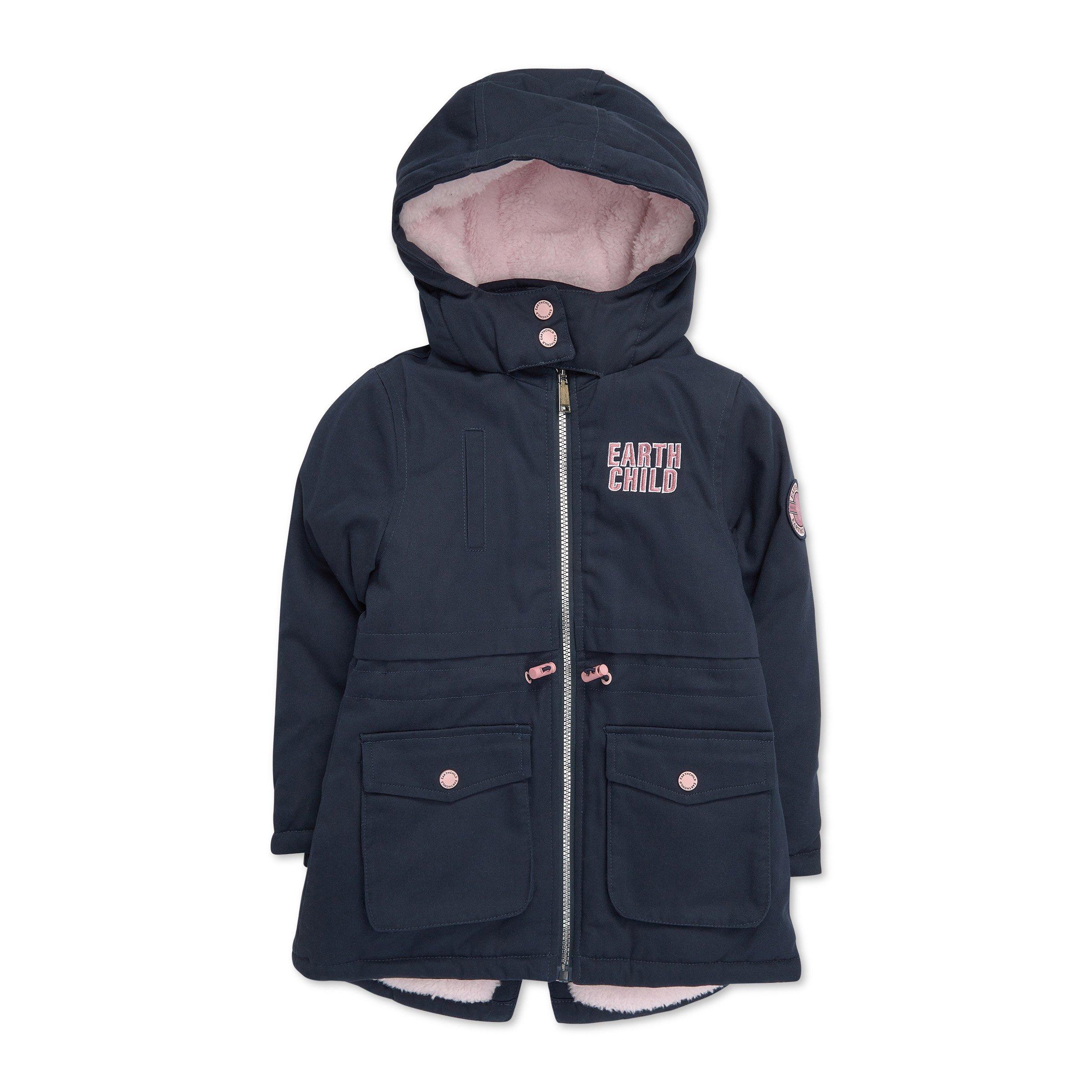 Kid Girls Navy Parka Jacket (3192956) | Earthchild