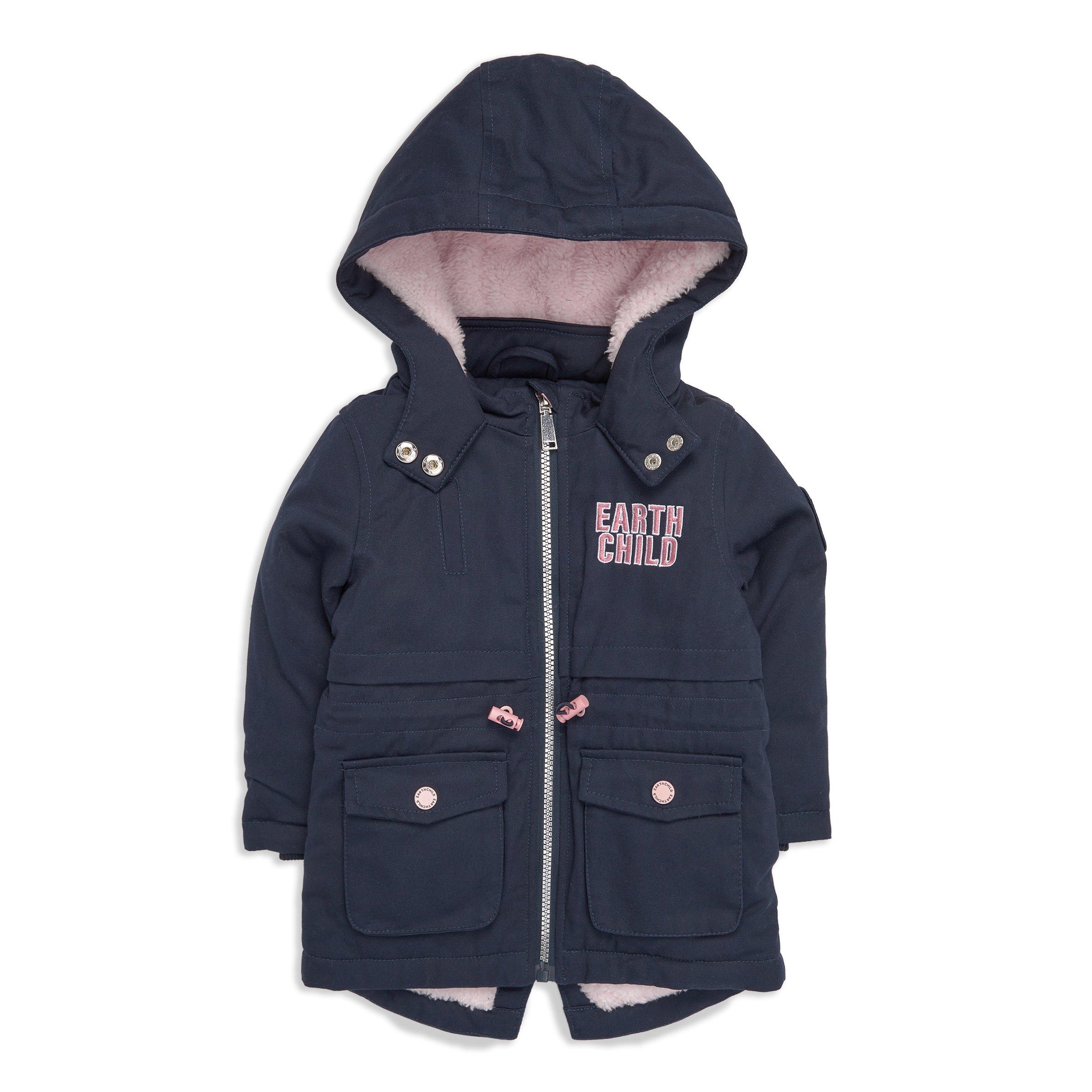 Baby Girls Navy Parka Jacket (3192996) | Earthchild