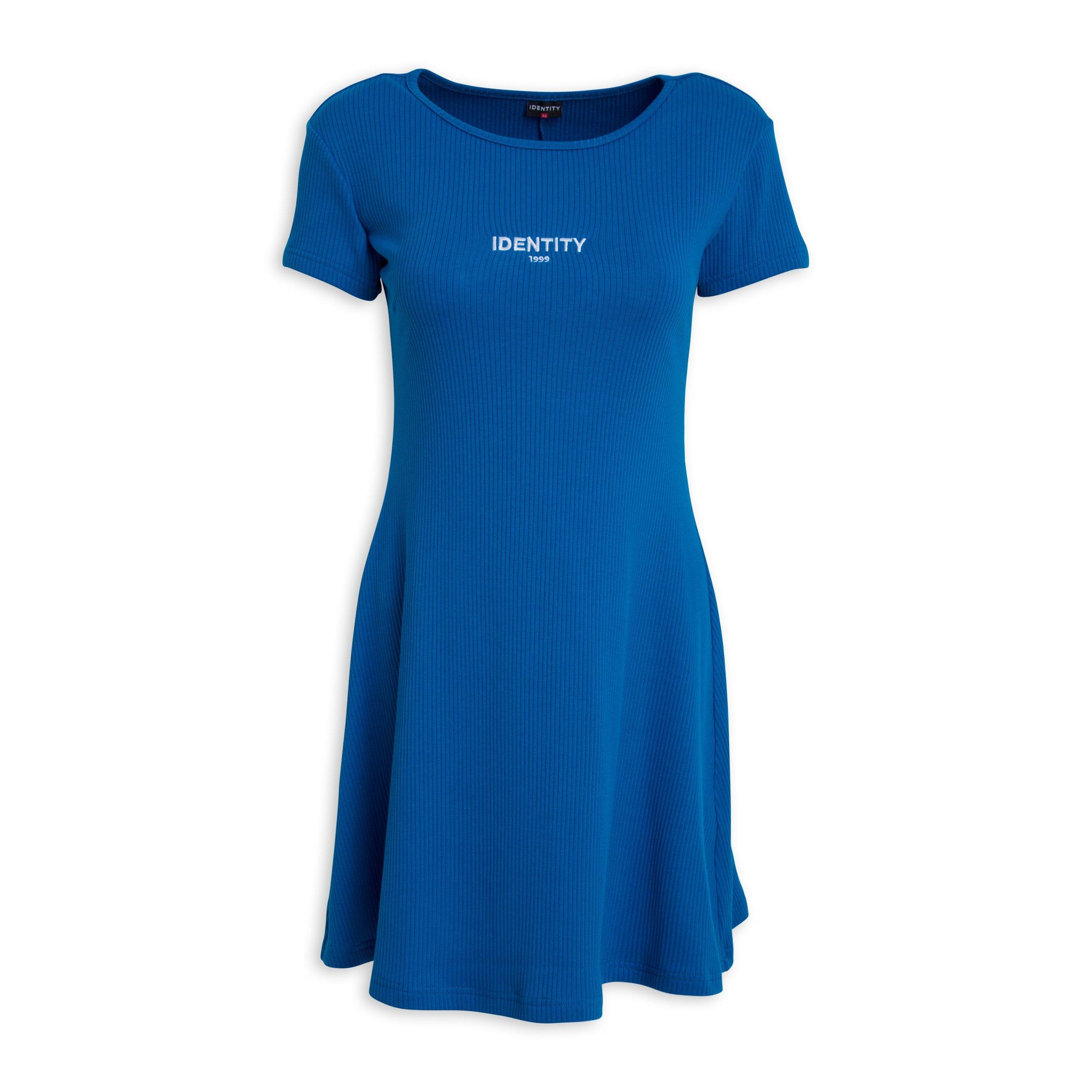 Blue Fit and Flare Dress (3193051) | Identity