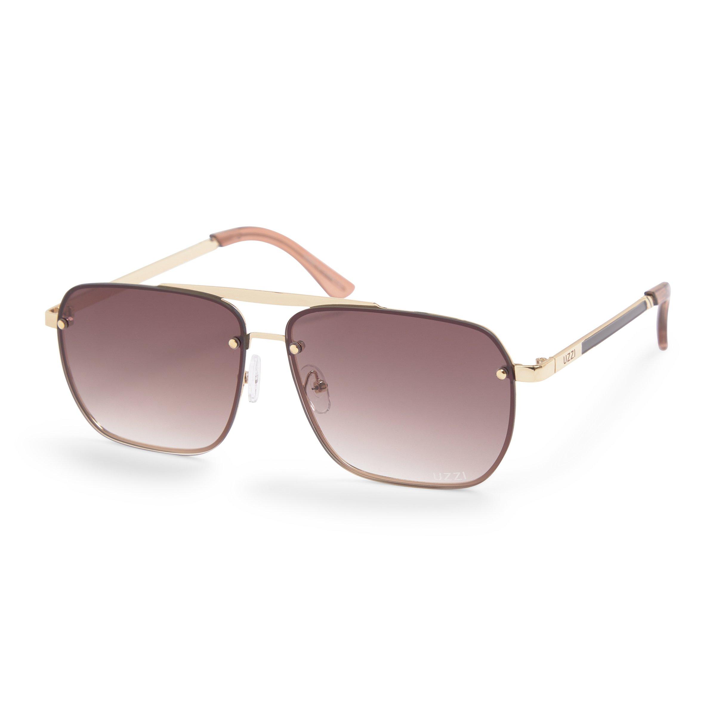 Gold Aviator Sunglasses (3193204) | UZZI