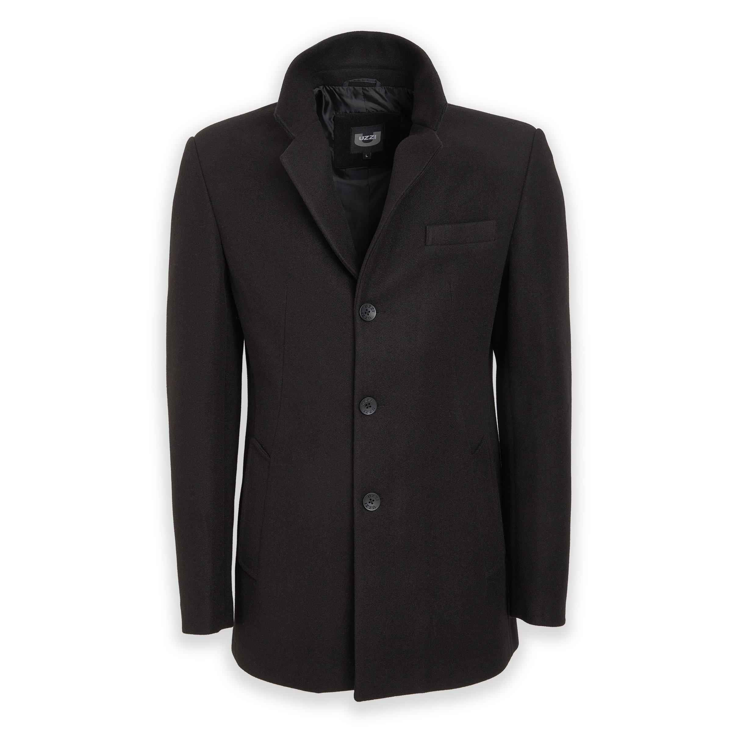 Black Melton Coat (3193672) | UZZI