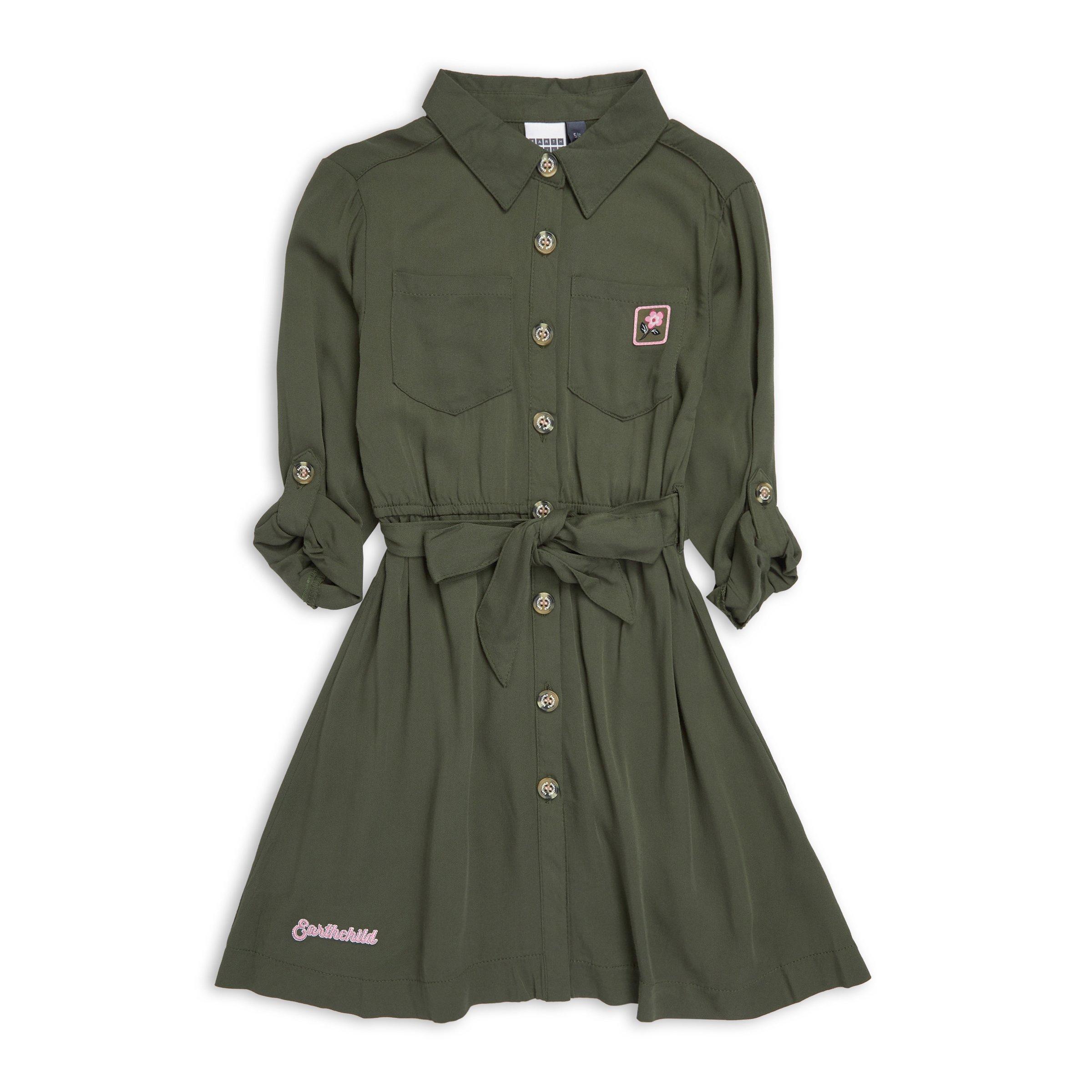 Kid Girls Green Shirtdress (3193703) | Earthchild