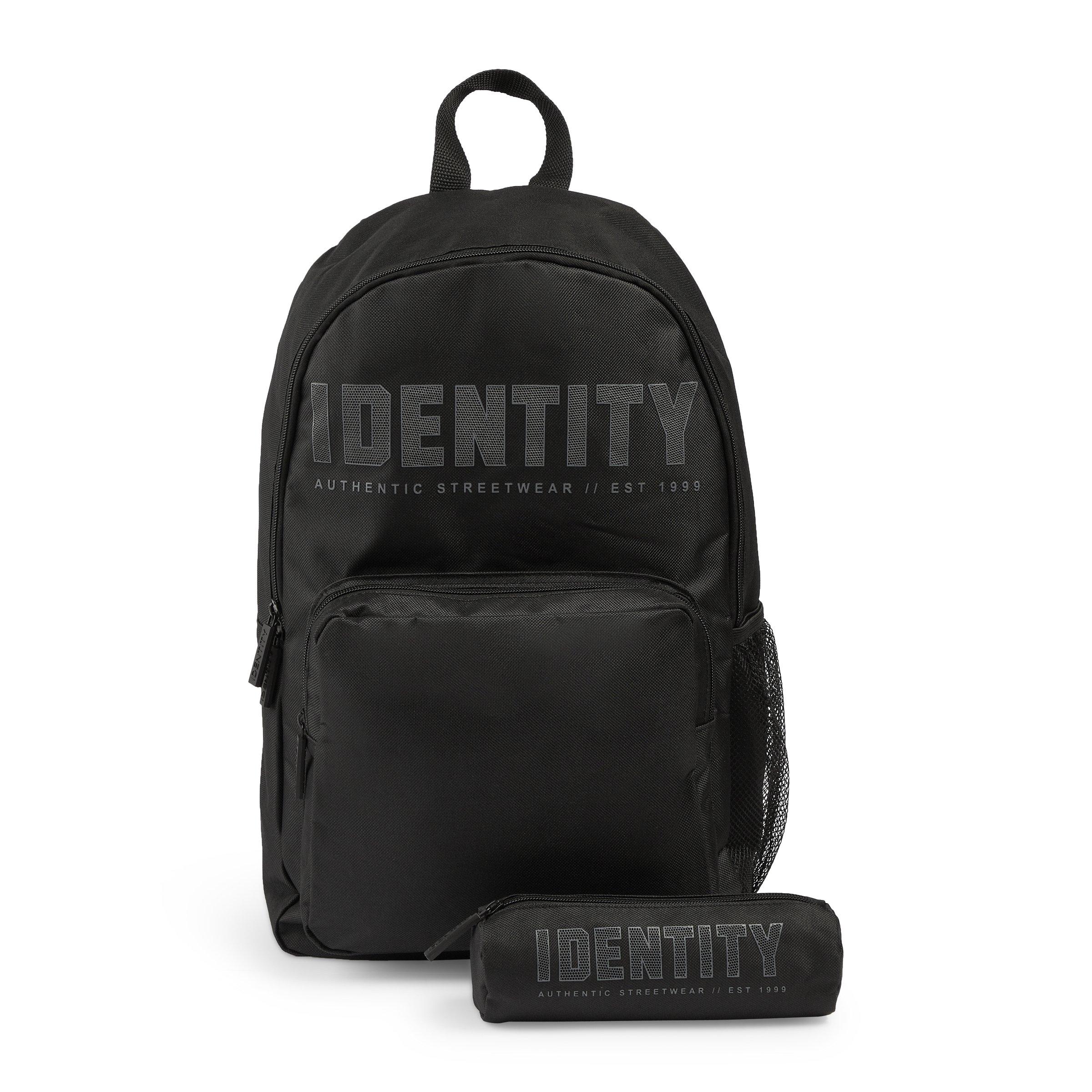 Black Backpack With Pencil Pouch (3194003) | Identity