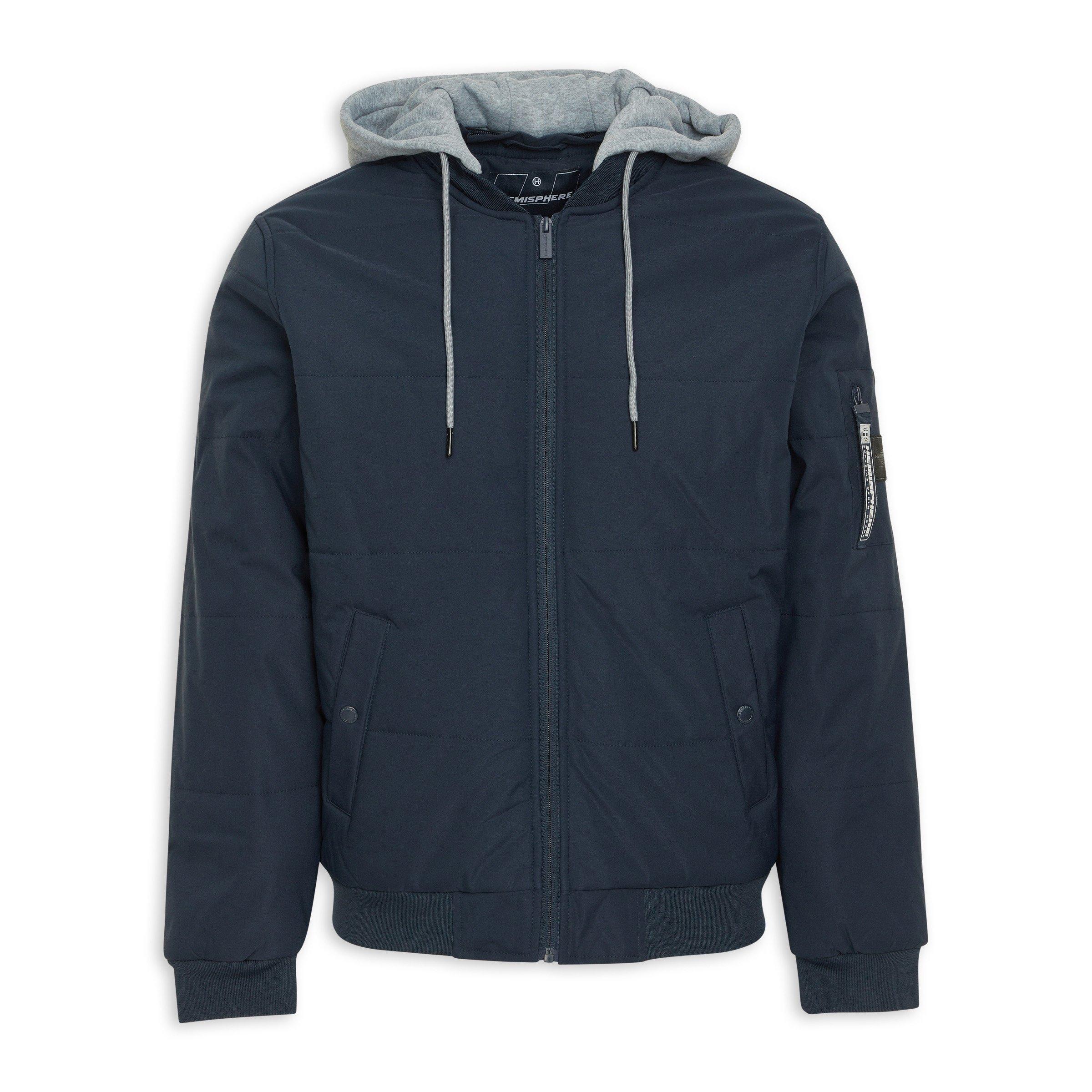 Navy Hooded Bomber Jacket (3194025) | Hemisphere