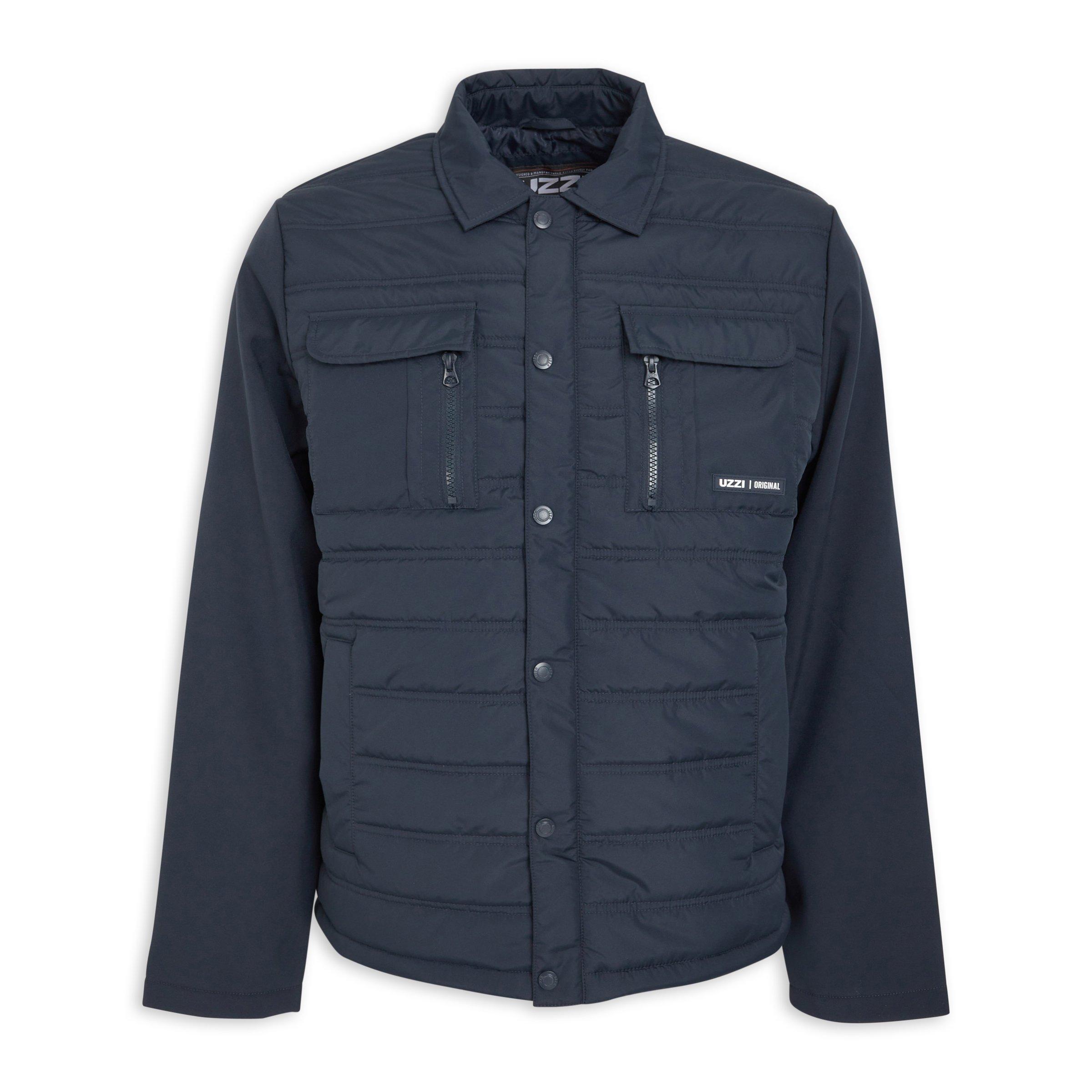 Navy Quilted Puffer Jacket (3194035) | UZZI