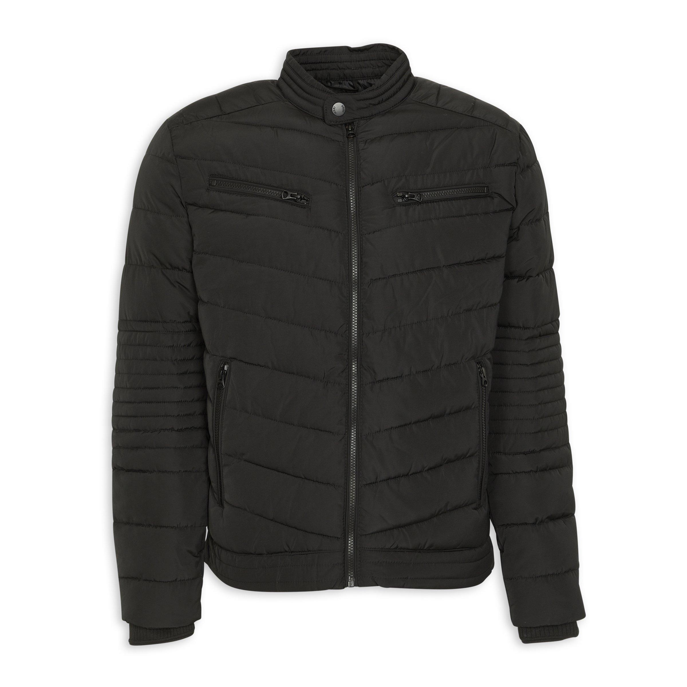Black Quilted Puffer Jacket (3194060) | UZZI