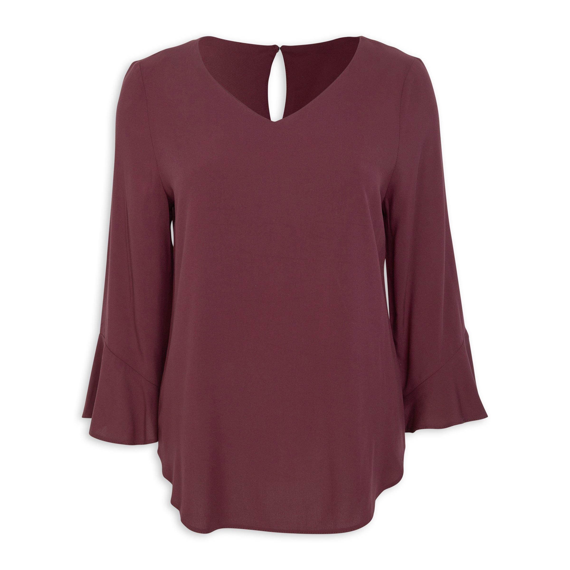 Burgundy Shell Top (3194128) | Basix