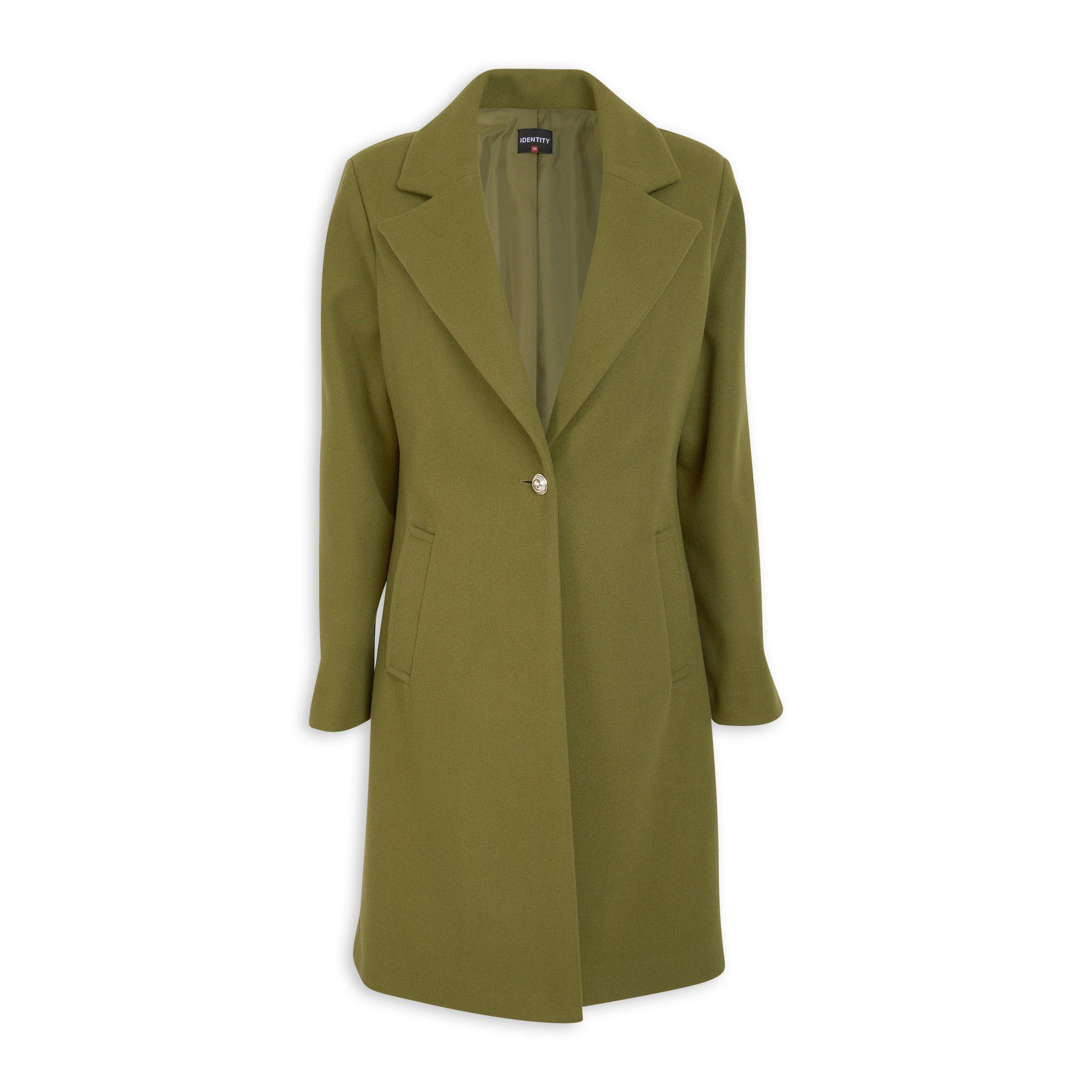 Green Coat with Besom Pockets (3194145) | Identity