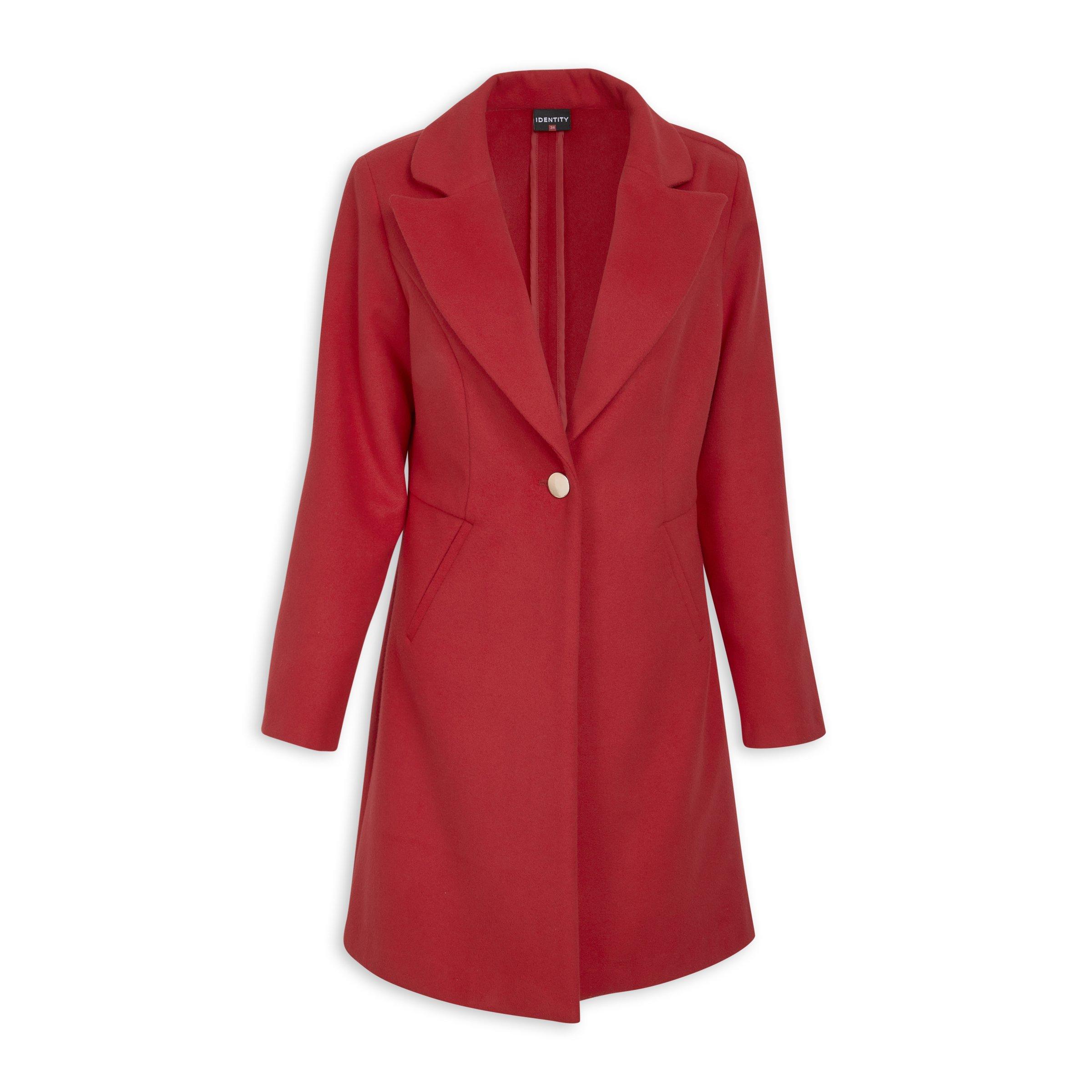 Red Coat with Besom Pockets (3194261) | Identity
