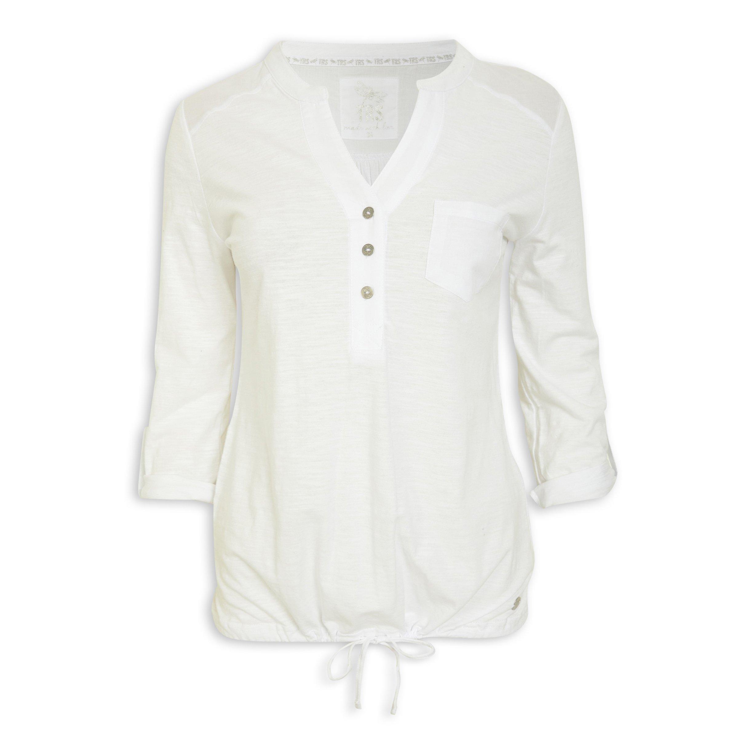 White Henley T-shirt (3194452) | TRS