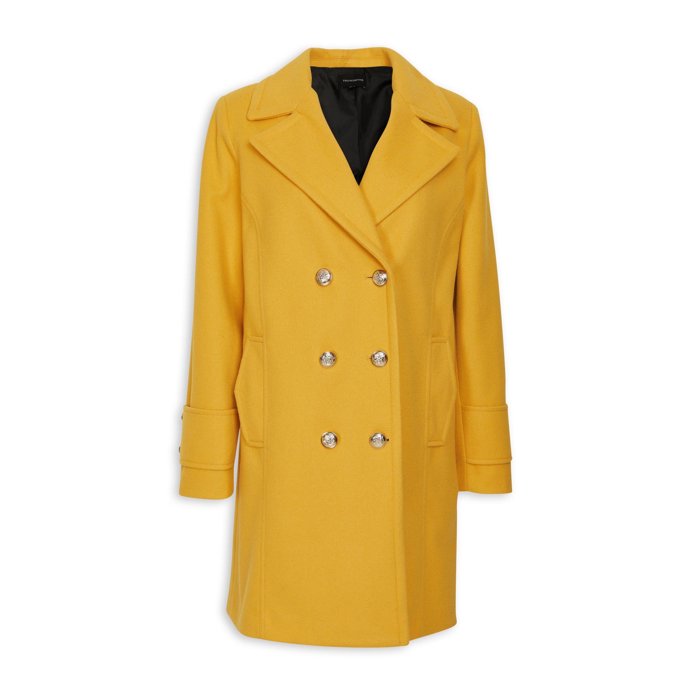 Yellow Double Breasted Long Coat (3194522) | Truworths